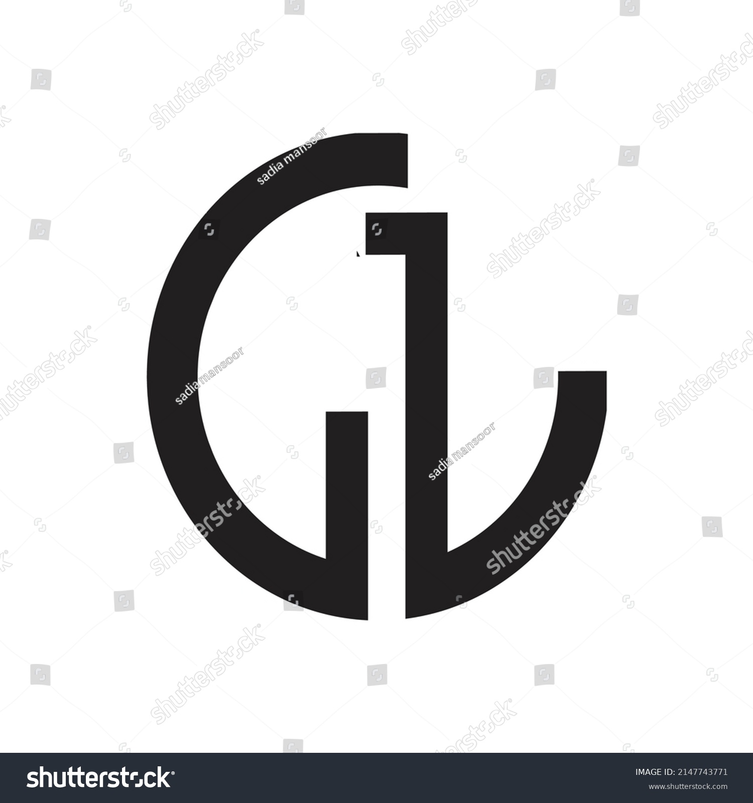 Initial Letter Gl Logo Design Stock Vector (Royalty Free) 2147743771 ...