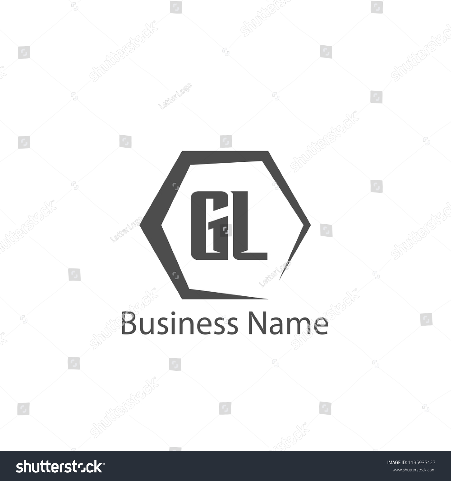 Initial Letter Gl Logo Template Design Stock Vector (Royalty Free ...
