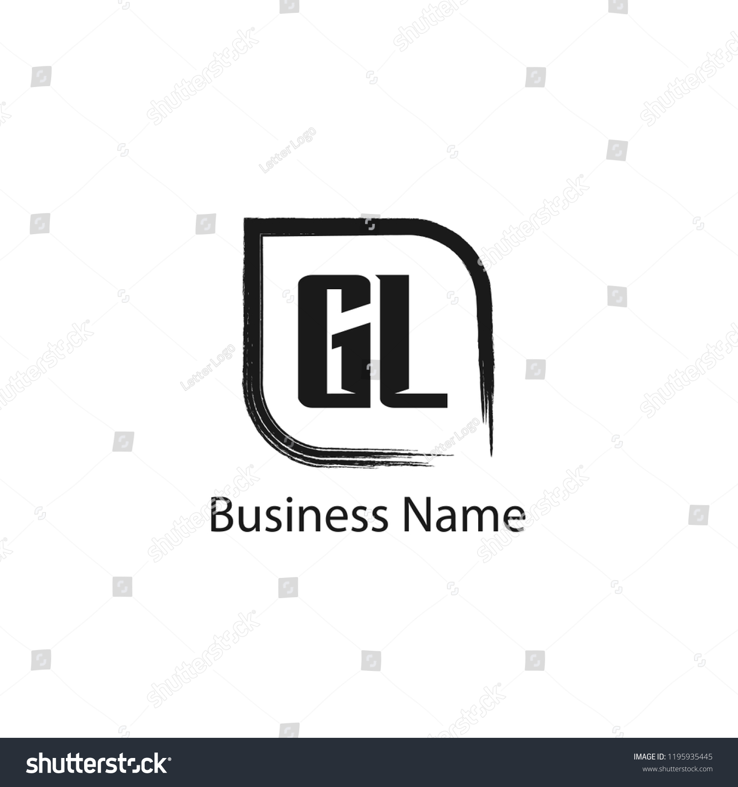 Initial Letter Gl Logo Template Design Stock Vector (Royalty Free ...