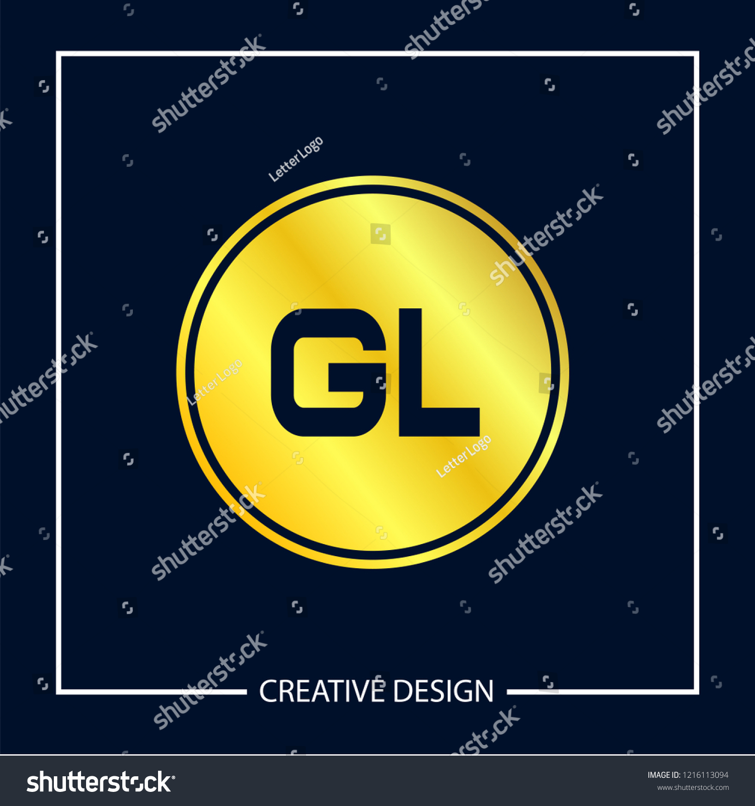 Initial Letter Gl Logo Template Design Stock Vector (Royalty Free ...