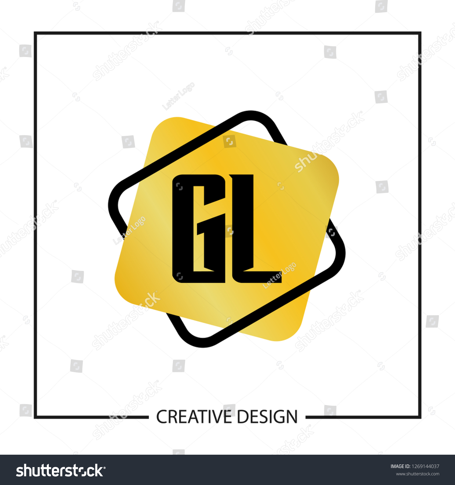 Initial Letter Gl Logo Template Design Stock Vector (Royalty Free ...