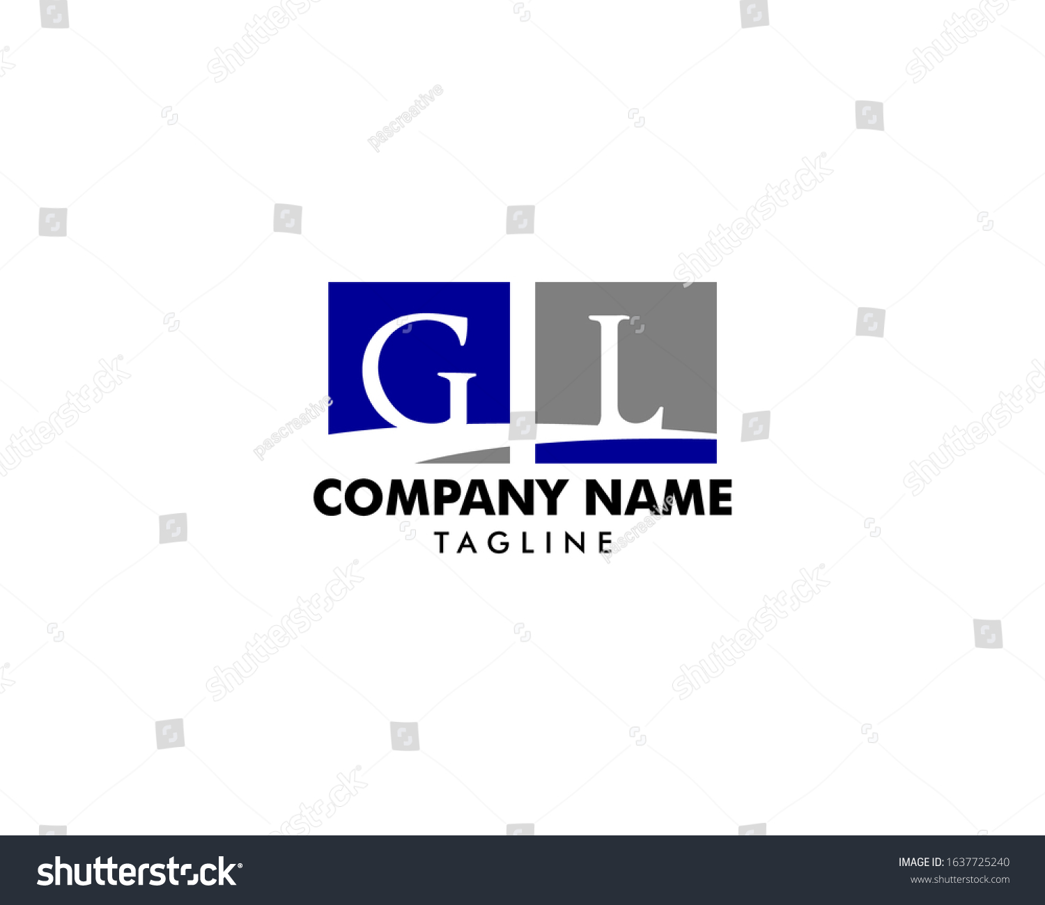 Initial Letter Gl Logo Template Design Stock Vector (Royalty Free ...