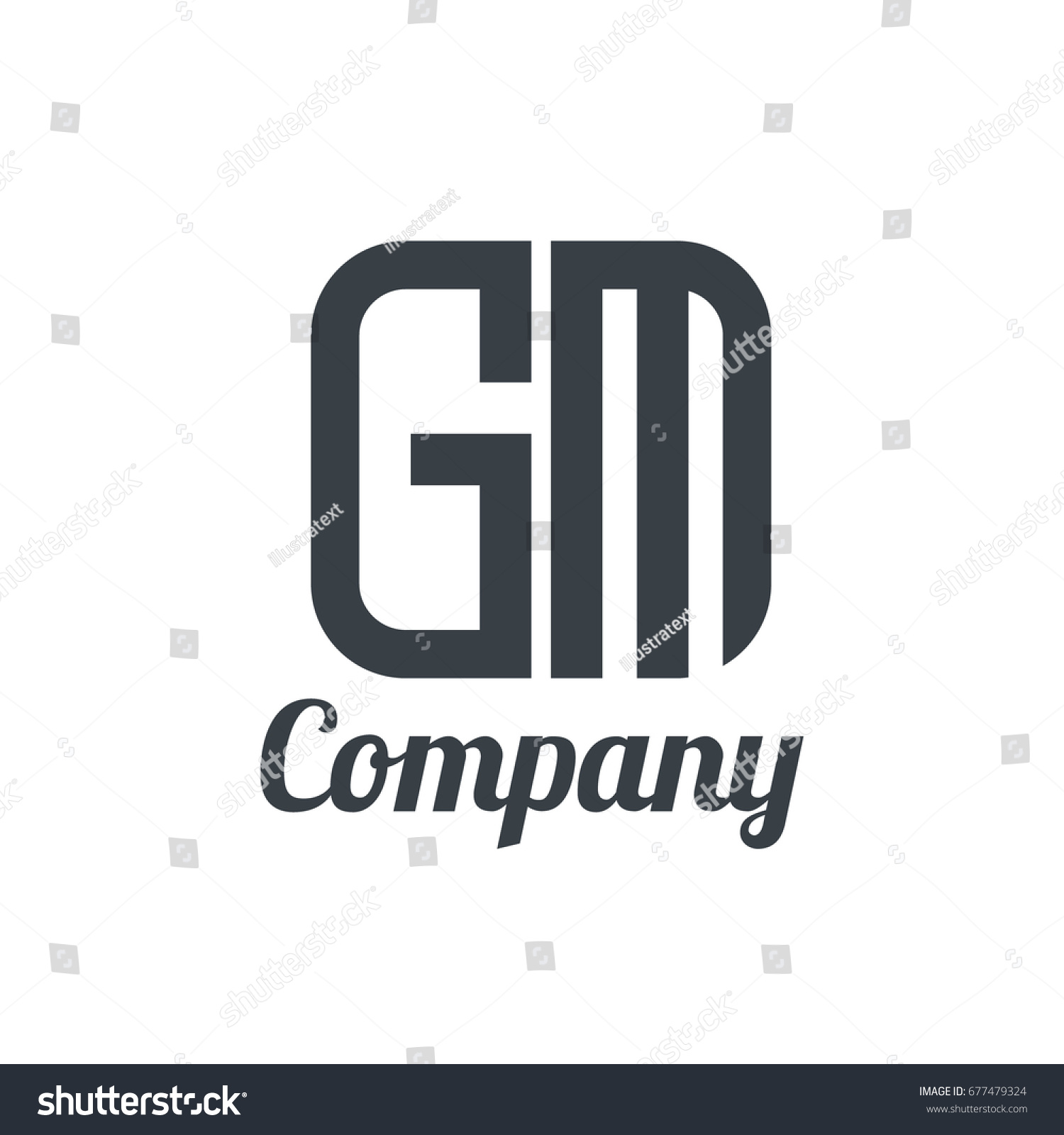 Initial Letter Gm Design Logo Stock Vector (Royalty Free) 677479324 ...