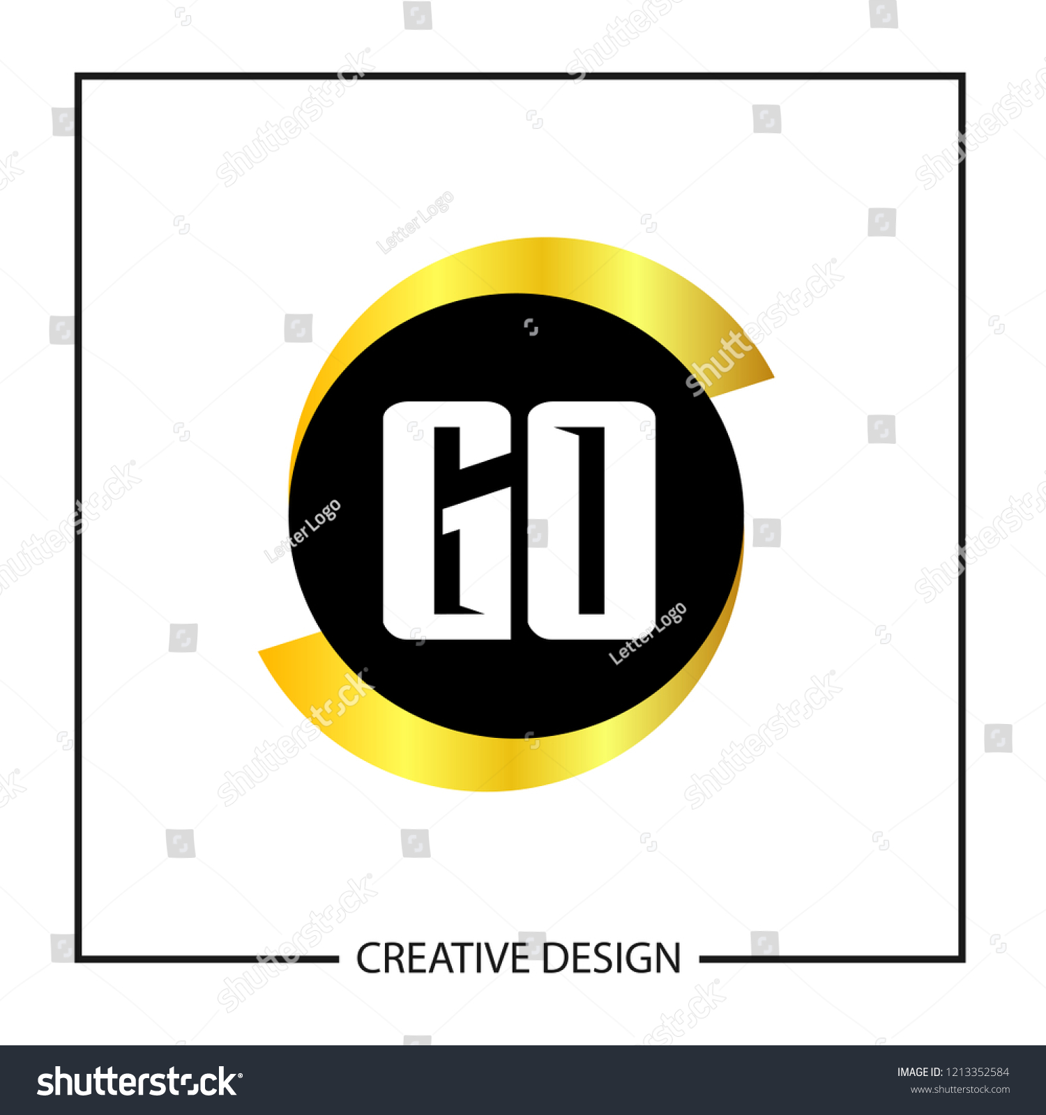Initial Letter Go Logo Template Design Stock Vector (Royalty Free ...