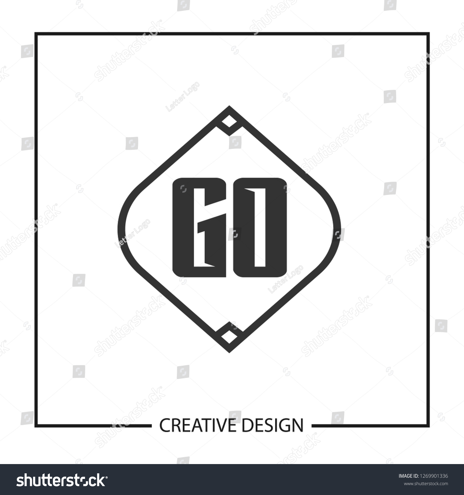 Initial Letter Go Logo Template Design Stock Vector (Royalty Free ...