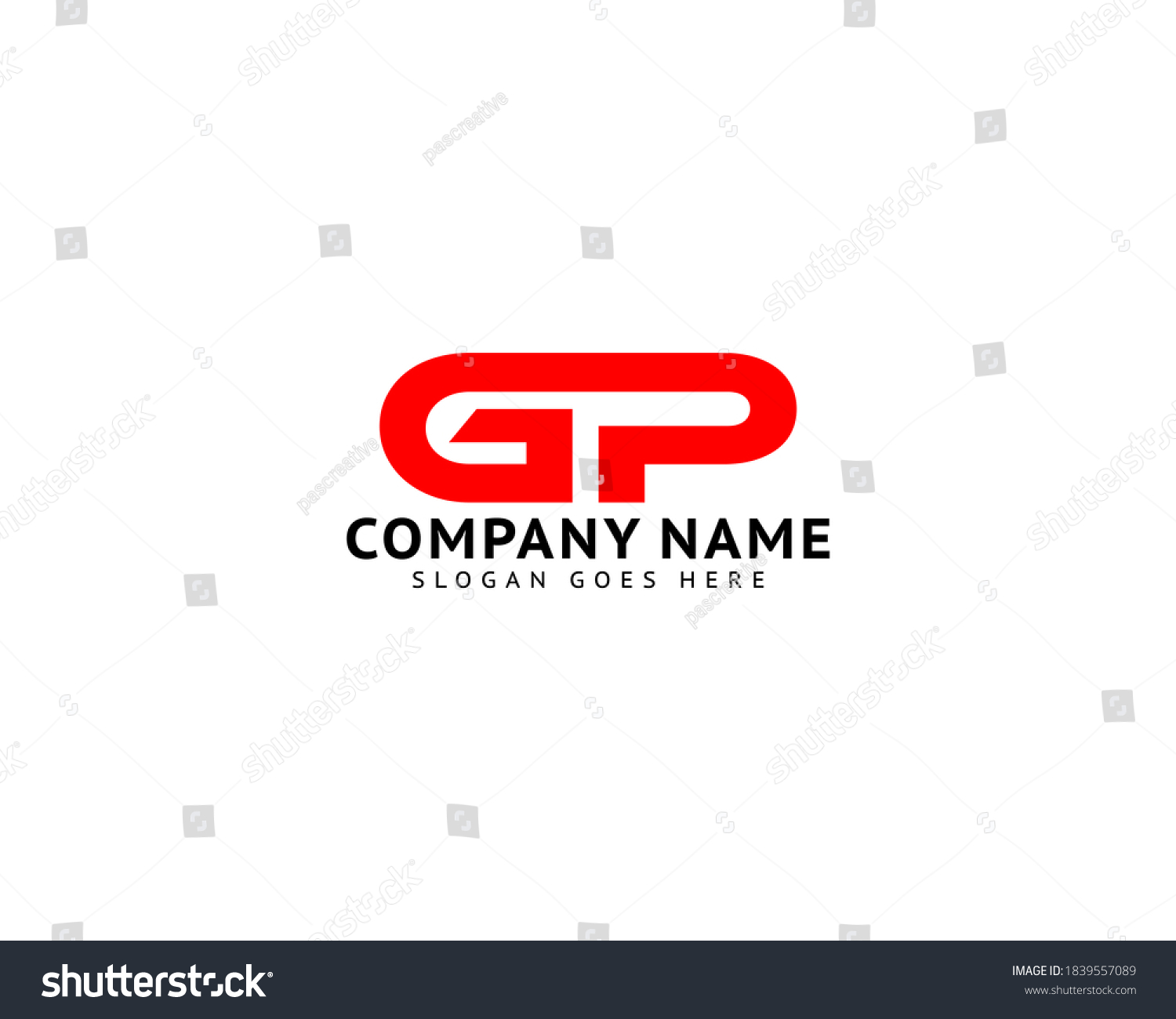 Initial Letter Gp Logo Template Design Stock Vector (Royalty Free ...
