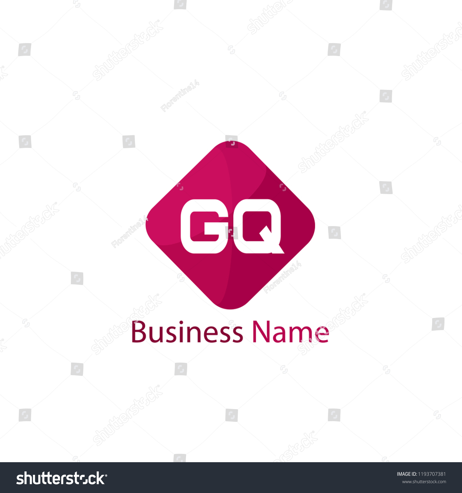 Initial Letter Gq Logo Template Design Stock Vector (Royalty Free ...