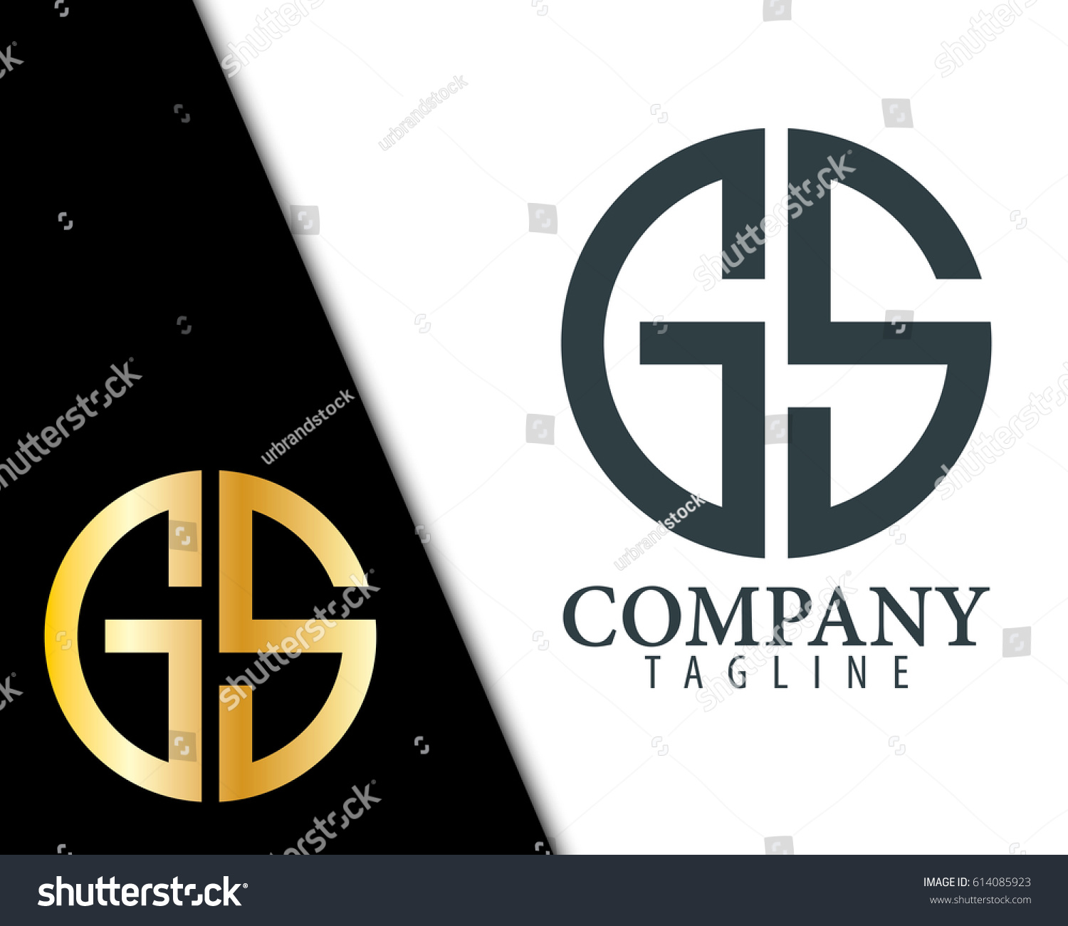 Initial Letter Gs Linked Circle Logo Stock Vector (Royalty Free) 614085923