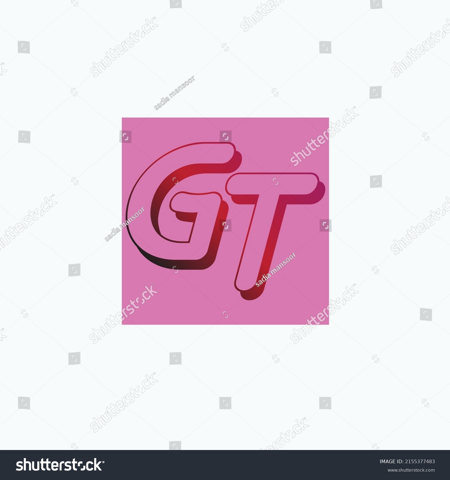 Initial Letter Gt Logo Design Stock Vector (Royalty Free) 2155377483 ...