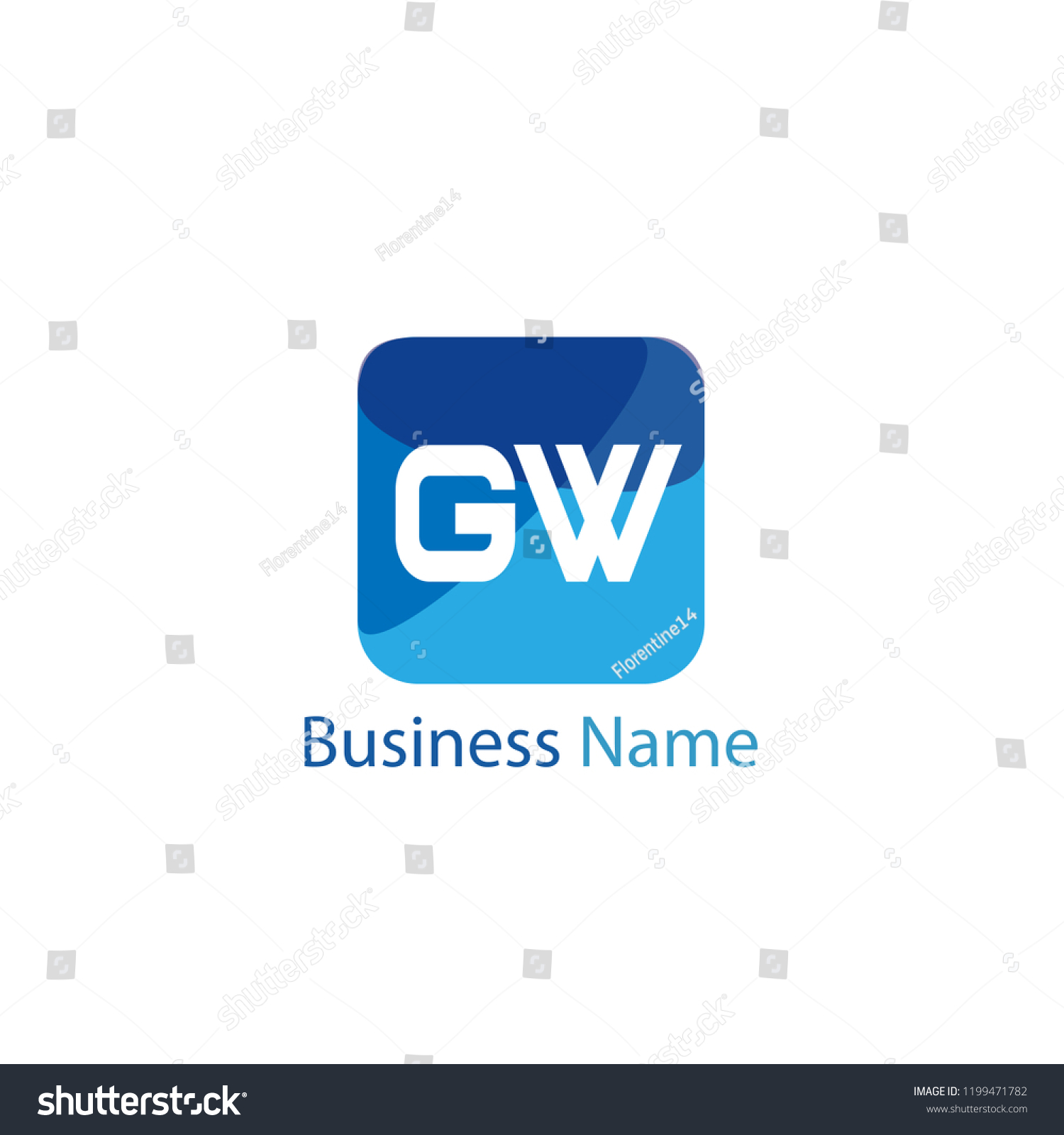 Initial Letter Gw Logo Template Design Stock Vector (Royalty Free ...