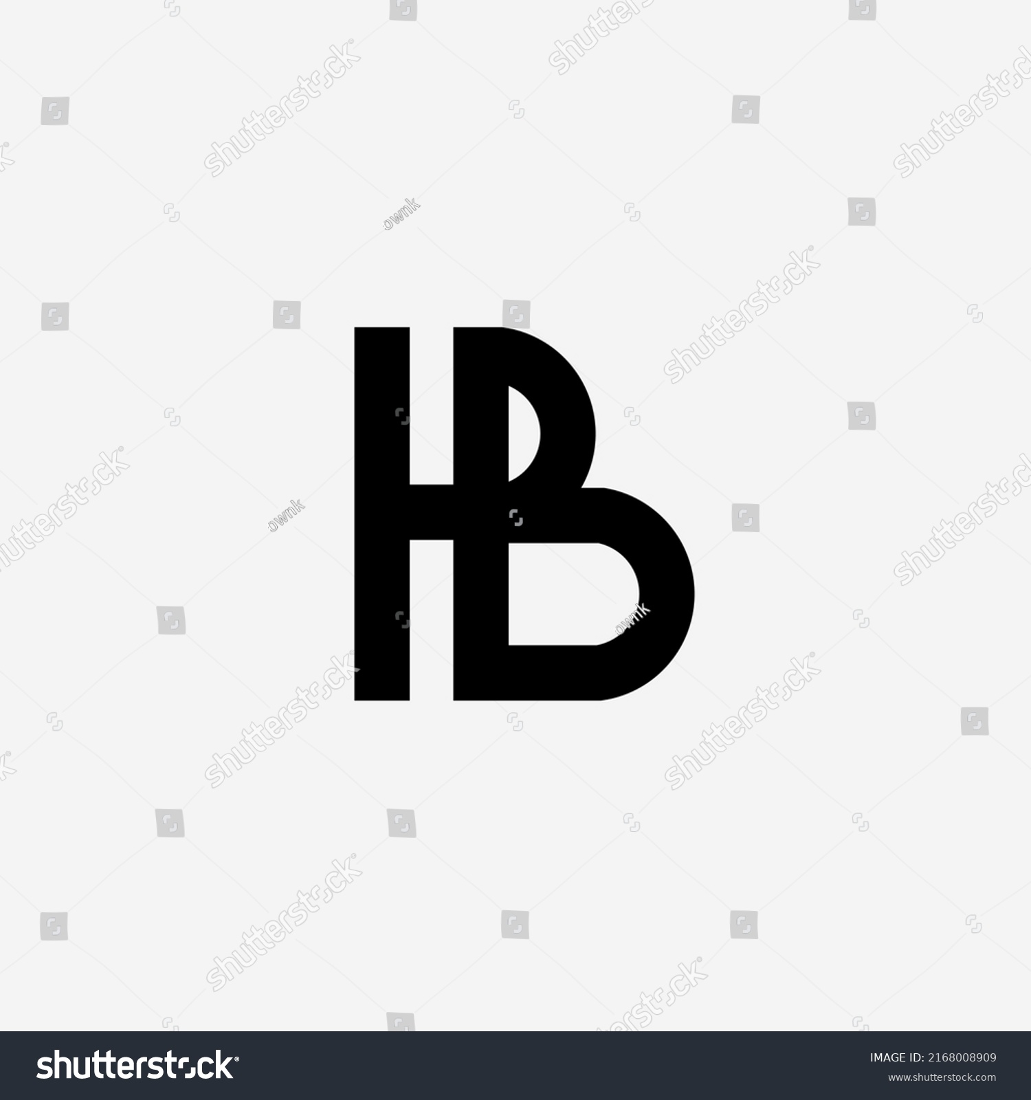 Initial Letter Hb Monogram Logo Concept Stock Vector (Royalty Free ...