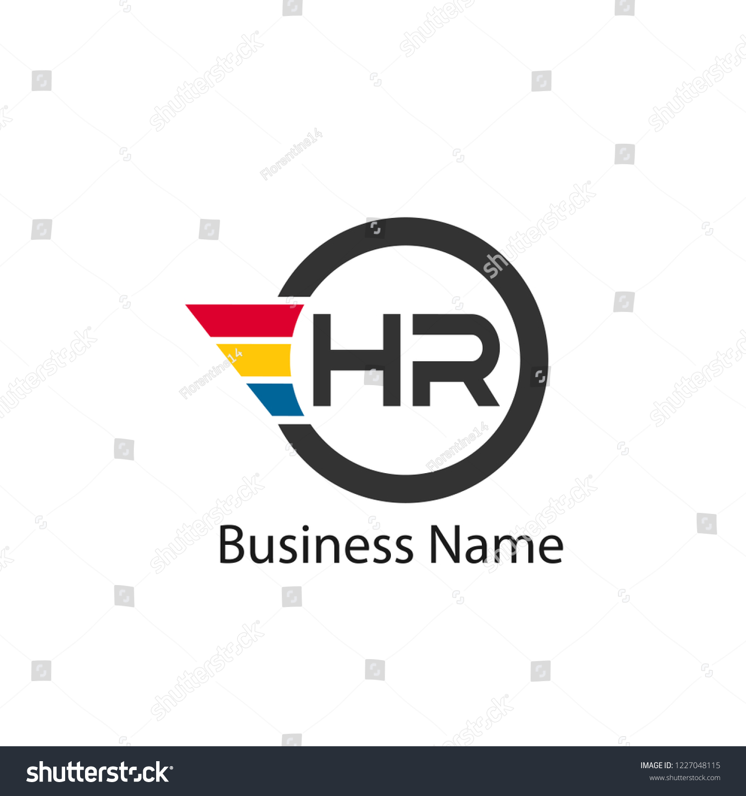 Initial Letter Hr Logo Template Design: เวกเตอร์สต็อก (ปลอดค่าลิขสิทธิ์ ...