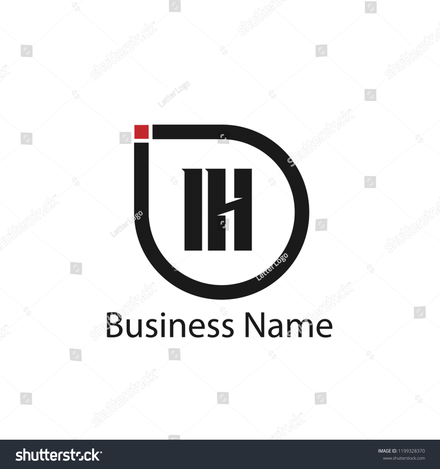 Initial Letter Ih Logo Template Design Stock Vector (Royalty Free ...