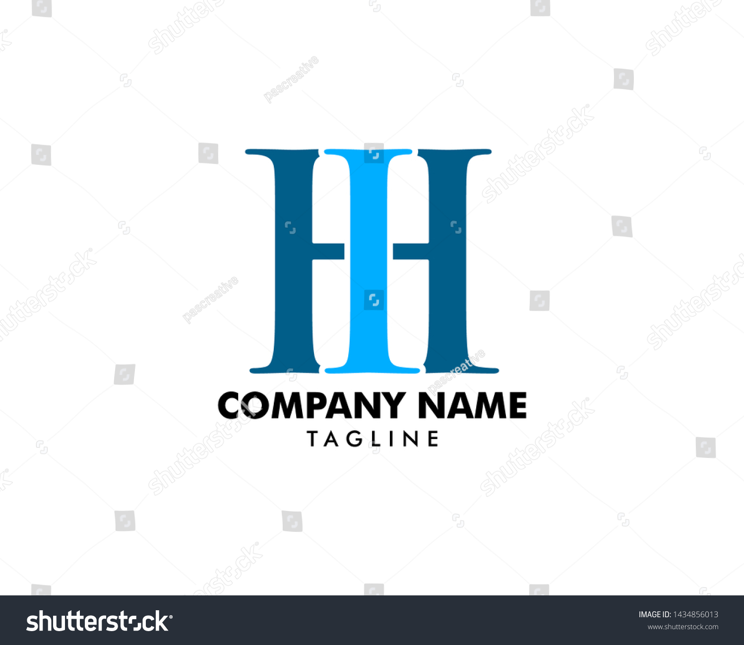Initial Letter Ih Logo Template Design Stock Vector (Royalty Free ...