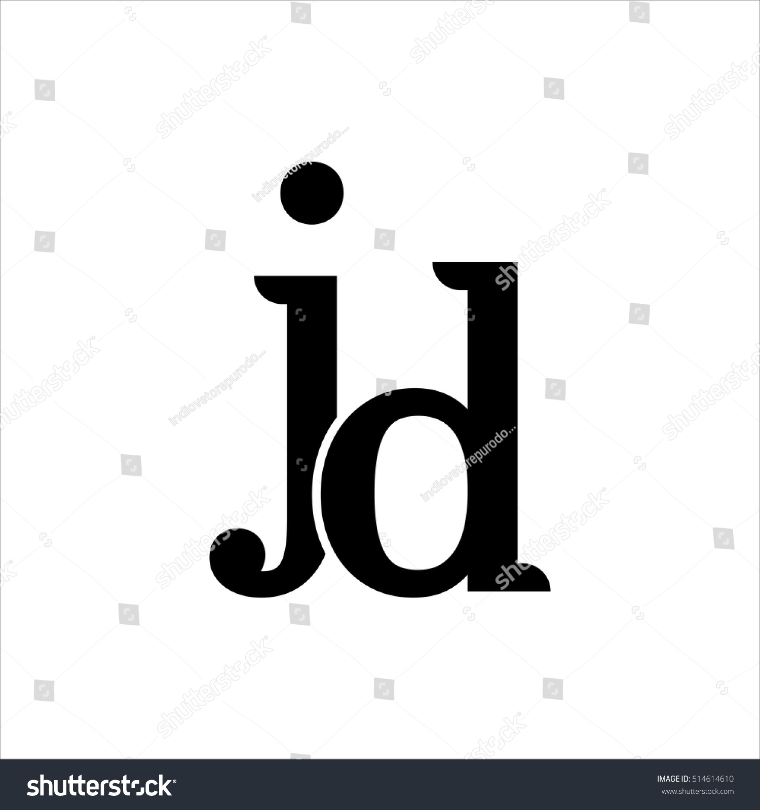 Initial Letter Jd Connected Lowercase Logo Stock Vector (Royalty Free ...