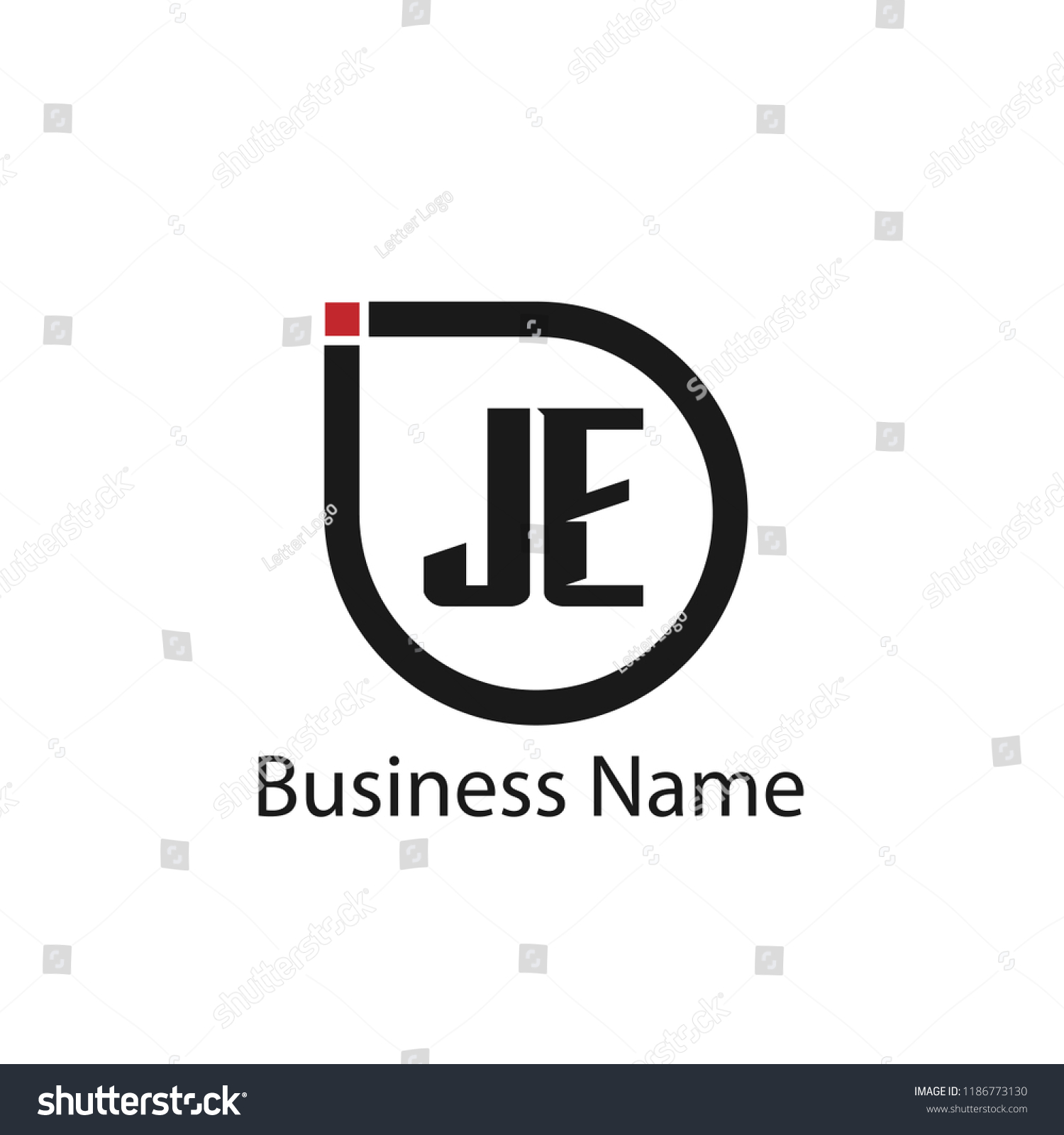 Initial Letter Je Logo Template Design Stock Vector (Royalty Free ...