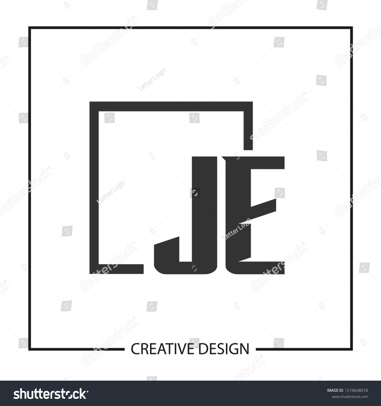 Initial Letter Je Logo Template Design Stock Vector (Royalty Free ...