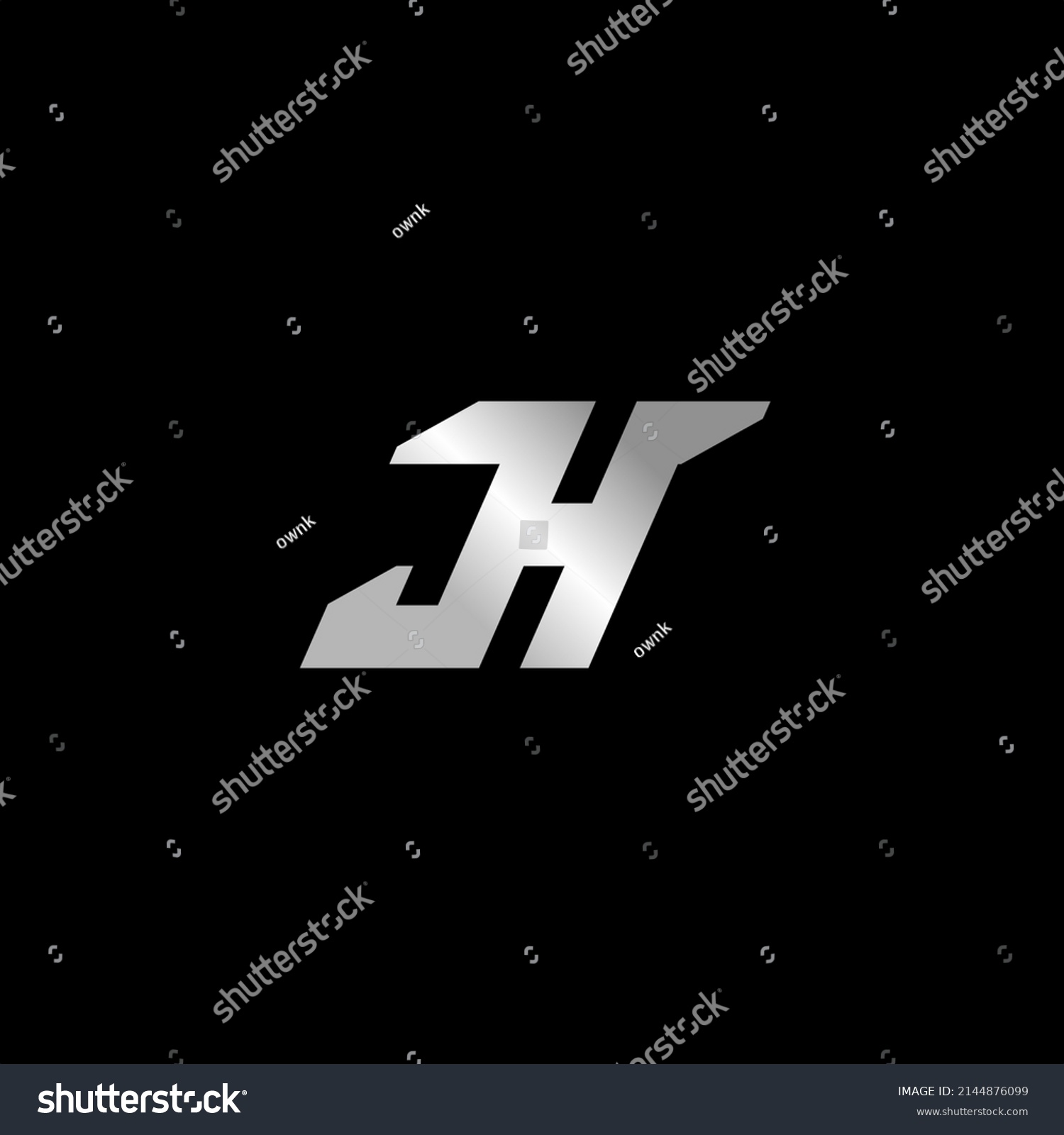 Initial Letter Jh Monogram Logo Template Stock Vector (Royalty Free ...