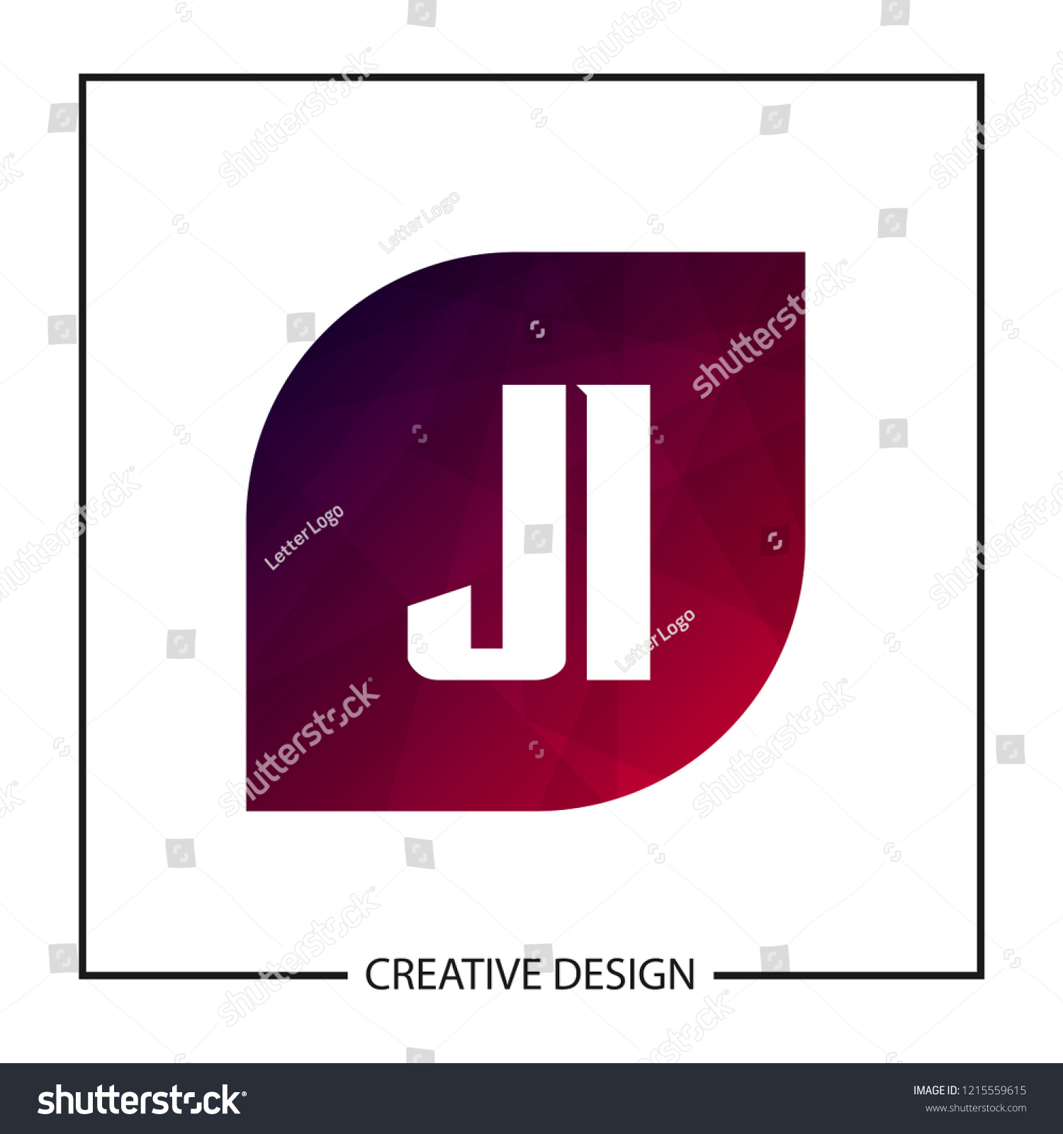Initial Letter Ji Logo Template Design Stock Vector (Royalty Free ...