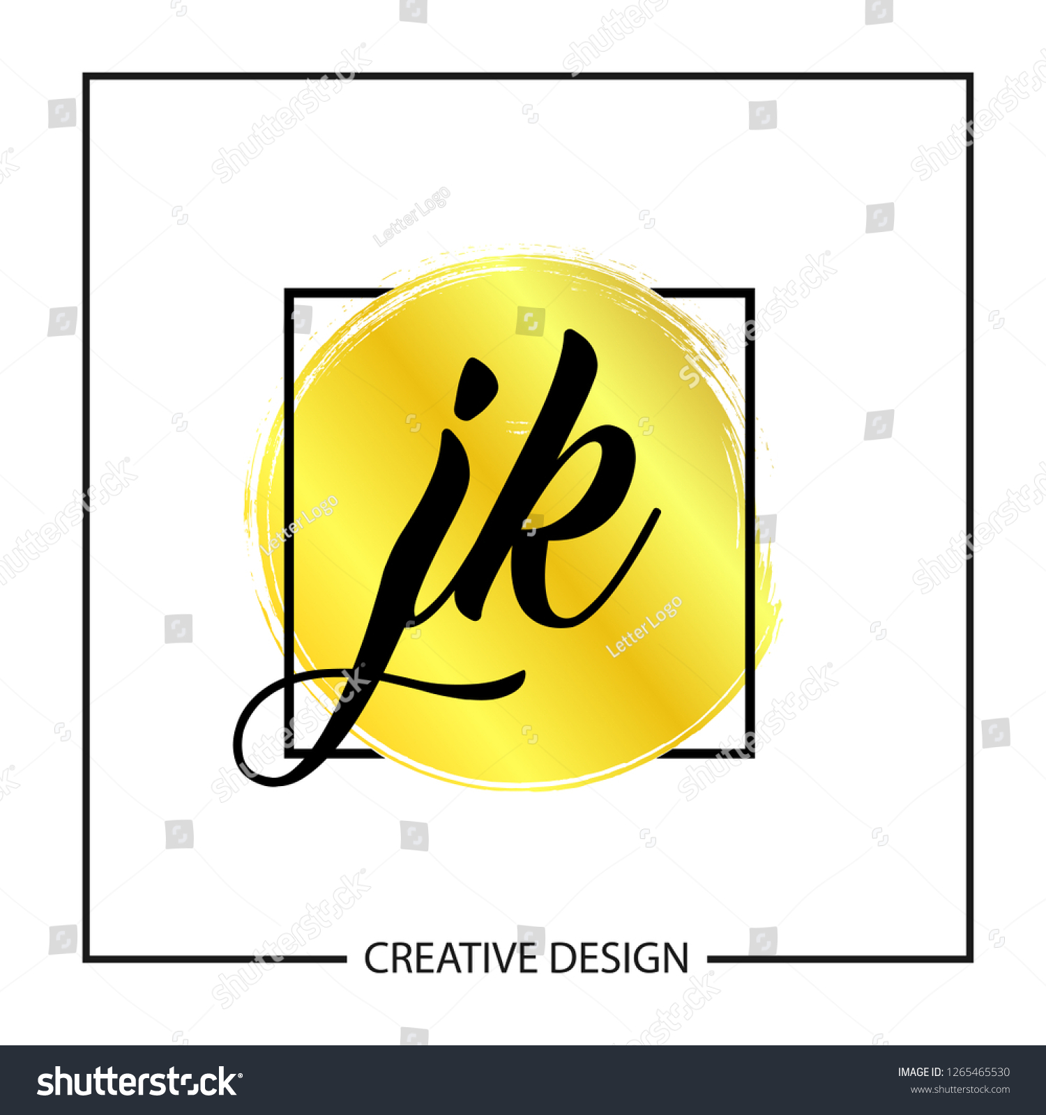 Initial Letter Jk Logo Template Design Stock Vector (Royalty Free ...