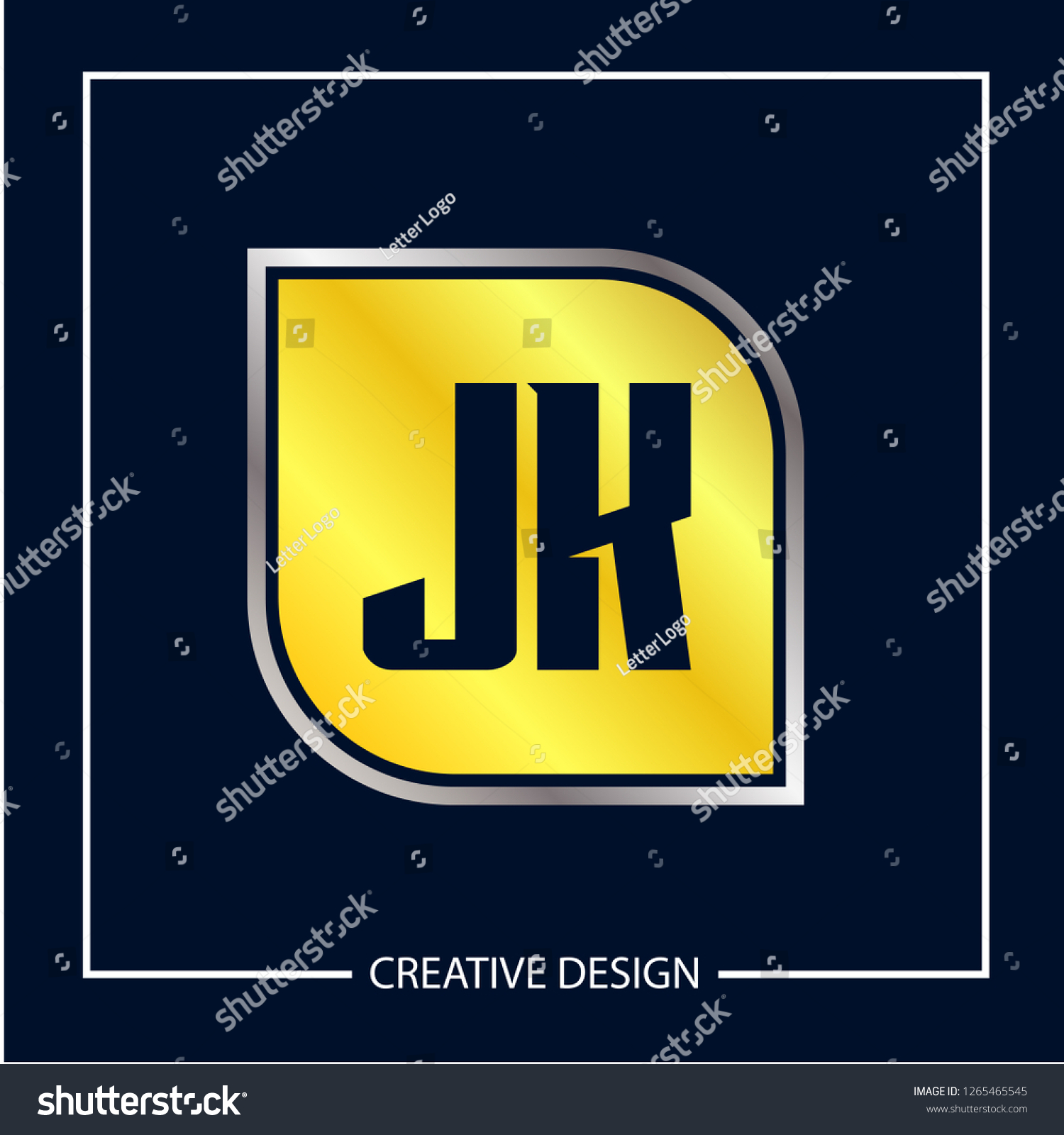 Initial Letter Jk Logo Template Design Stock Vector (Royalty Free) 1265465545 | Shutterstock