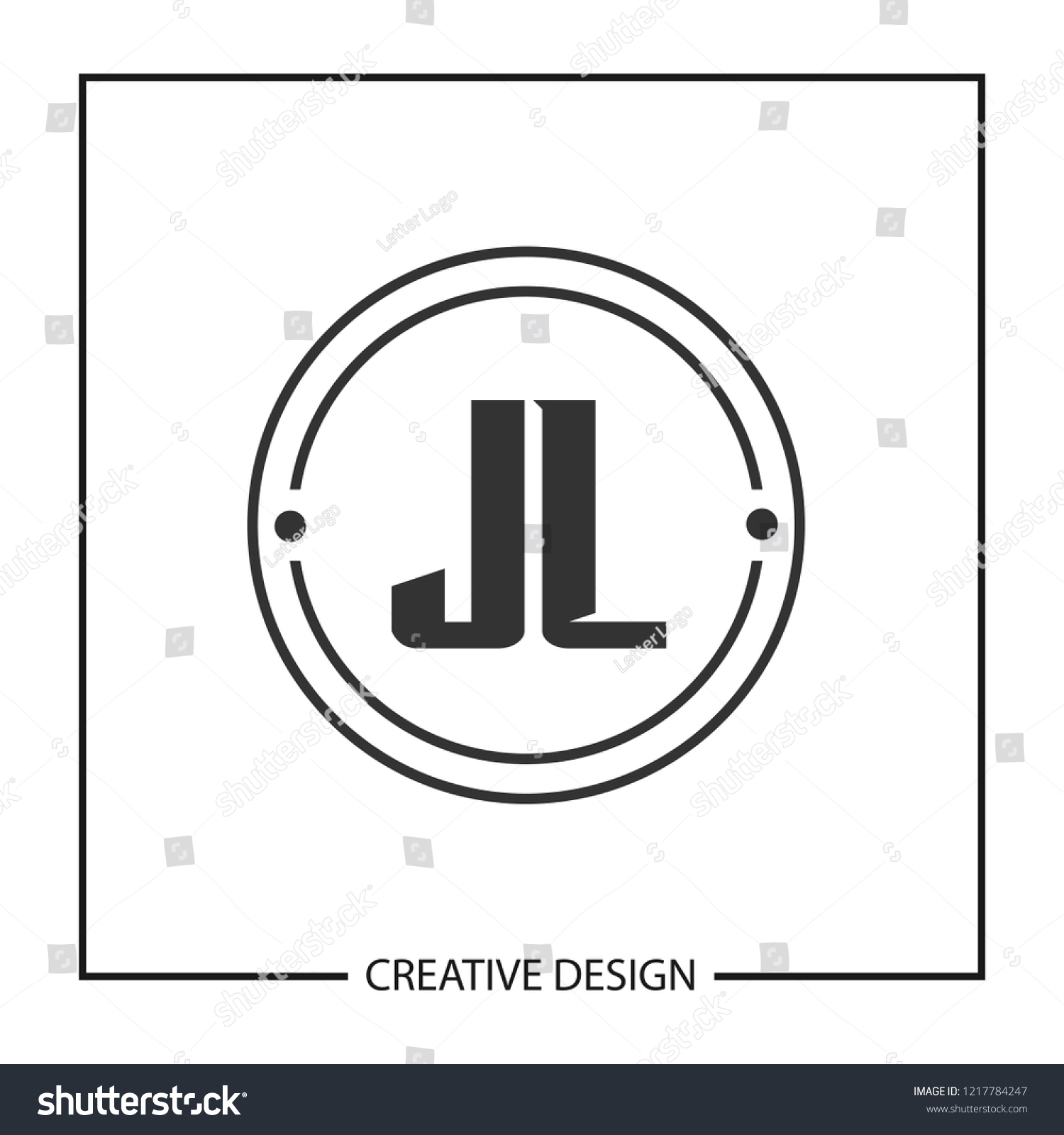 Initial Letter Jl Logo Template Design Stock Vector (Royalty Free ...