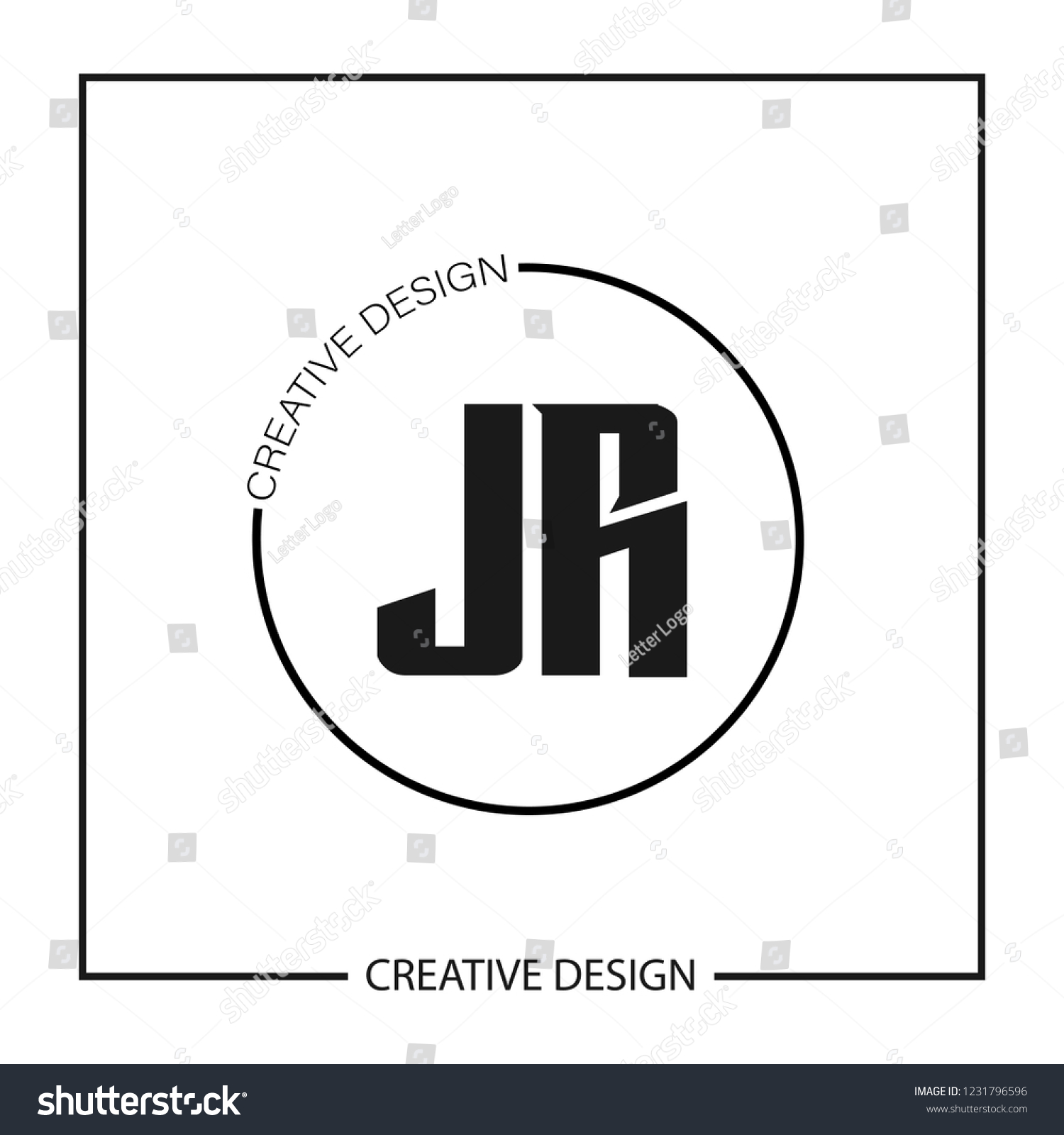 Initial Letter Jr Logo Template Design Stock Vector (Royalty Free ...
