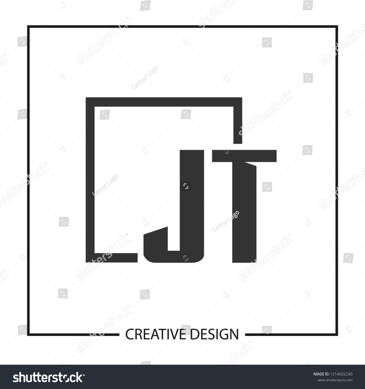 Initial Letter Jt Logo Template Design Stock Vector (Royalty Free ...