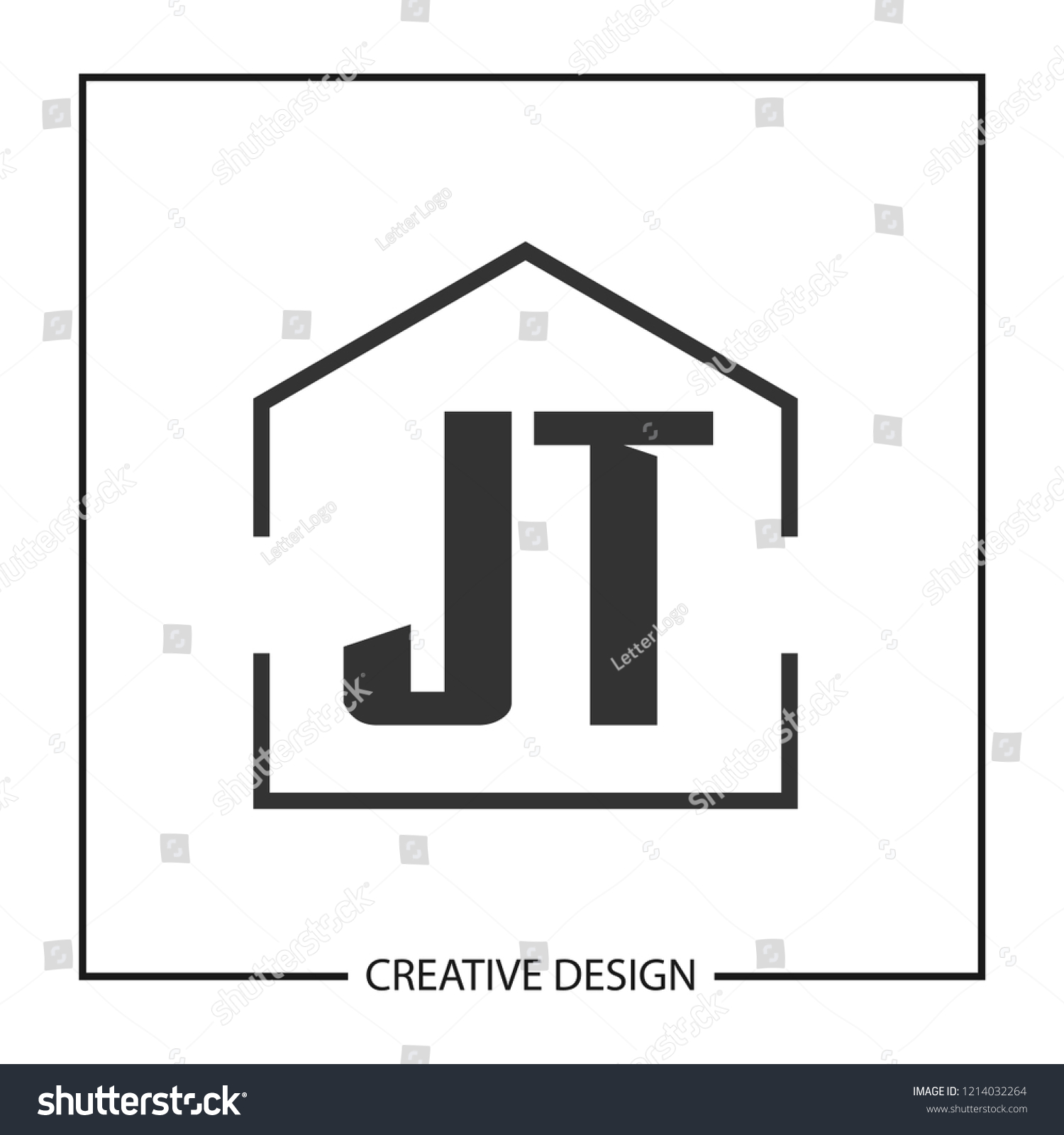Initial Letter Jt Logo Template Design Stock Vector (Royalty Free ...
