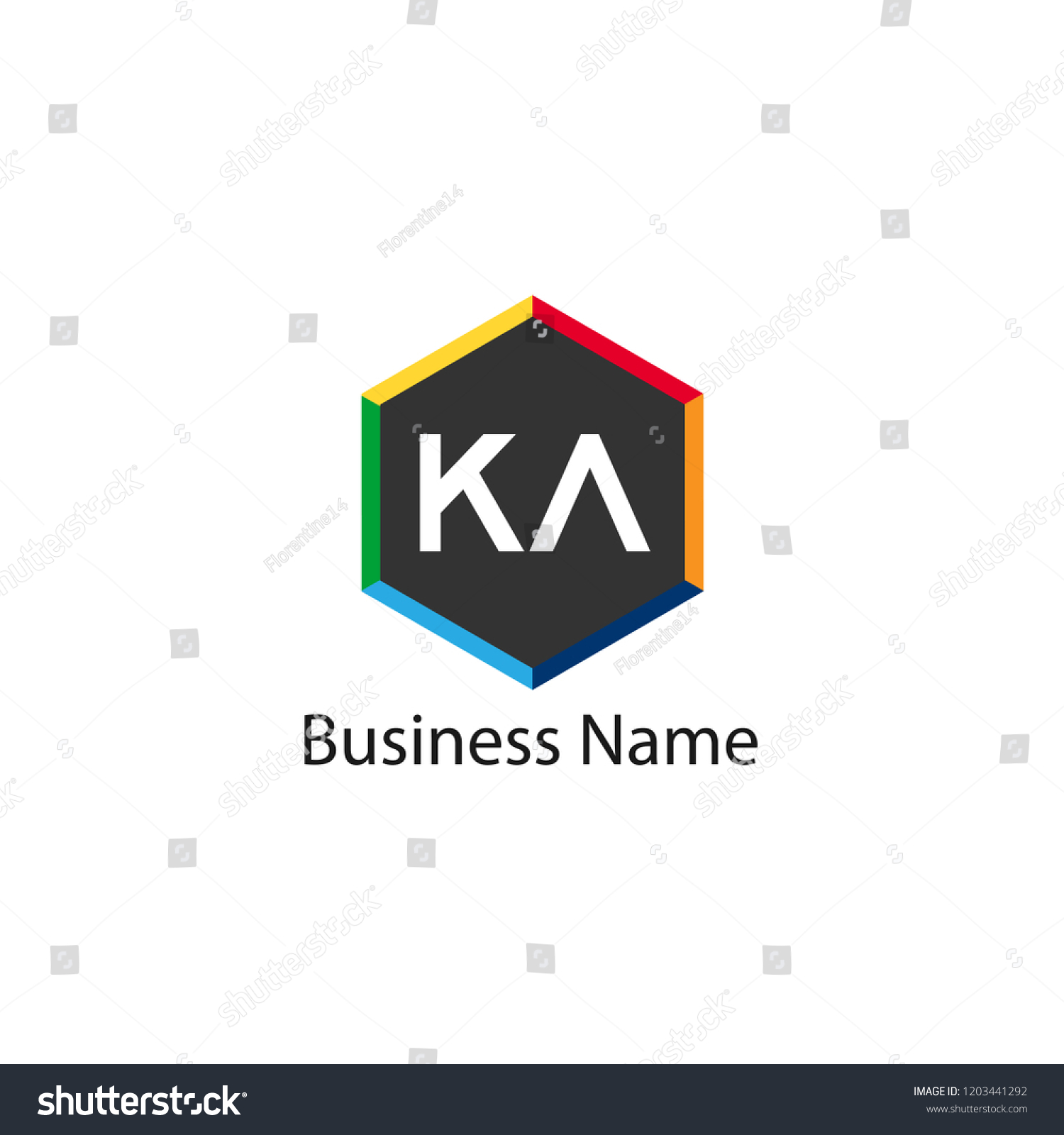 Initial Letter Ka Logo Template Design Stock Vector (Royalty Free ...
