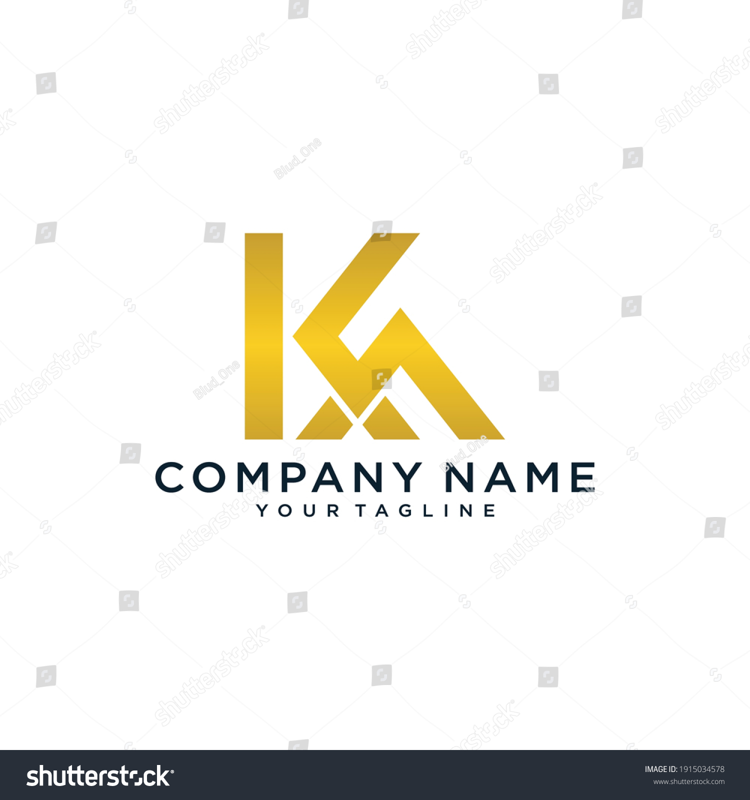 Initial Letter Ka Typography Logo Design Stock Vector (Royalty Free ...