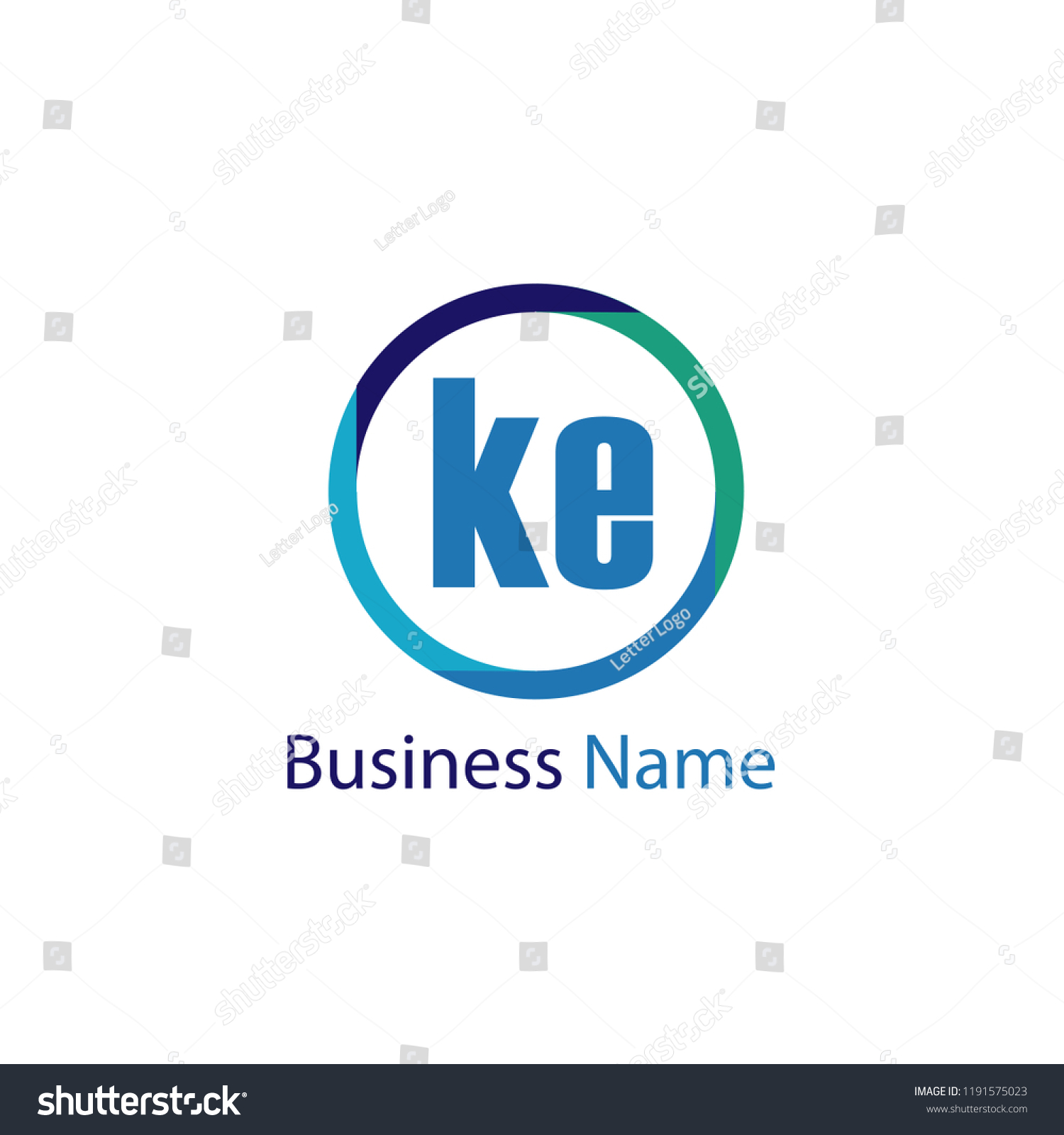 Initial Letter Ke Logo Template Design Stock Vector (Royalty Free ...