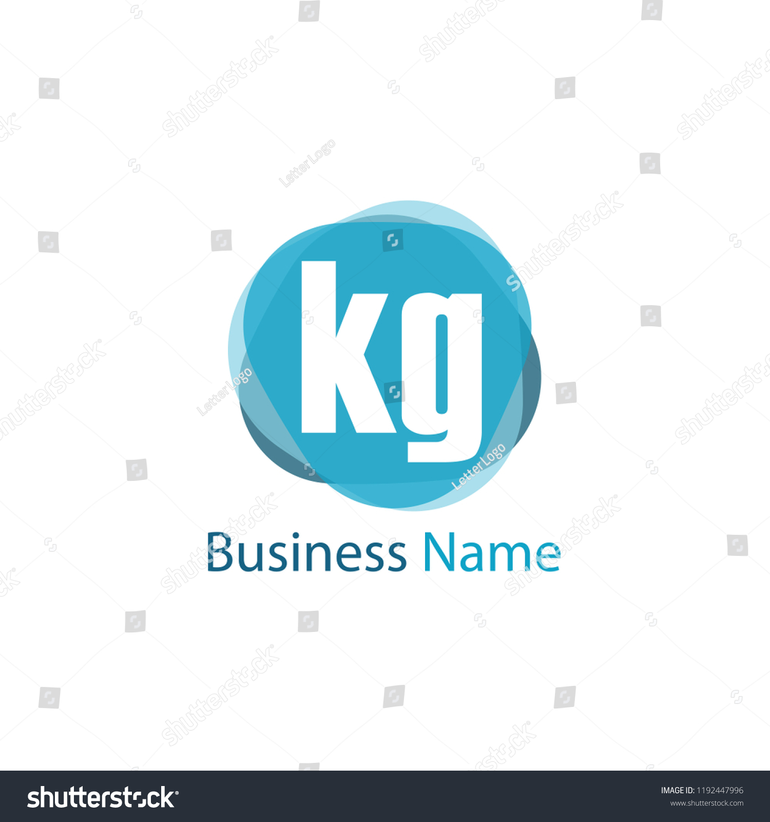 Initial Letter Kg Logo Template Design Stock Vector (Royalty Free ...