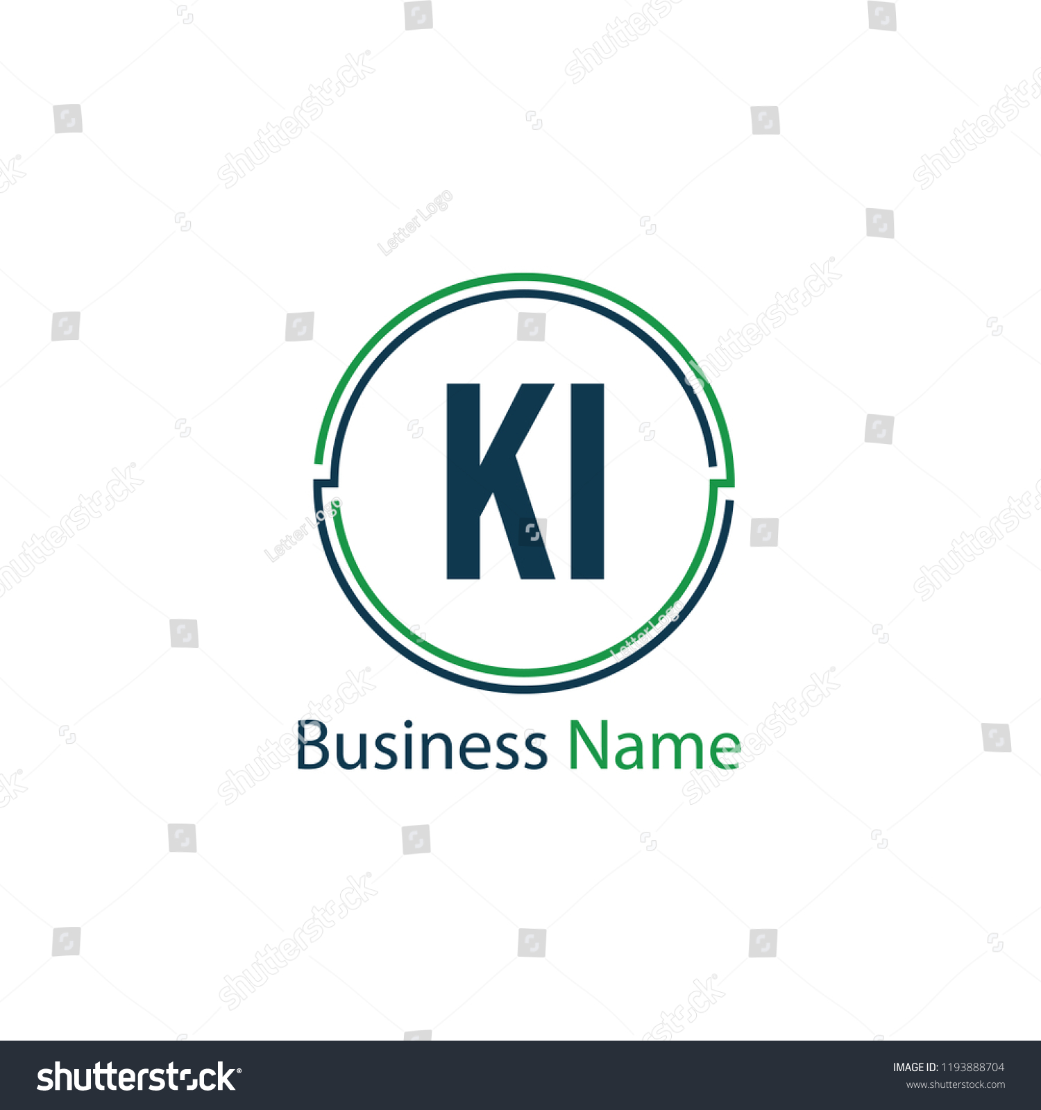 Initial Letter Ki Logo Template Design Stock Vector (Royalty Free ...