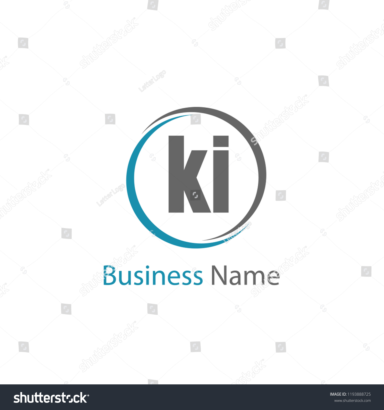 Initial Letter Ki Logo Template Design Stock Vector (Royalty Free ...