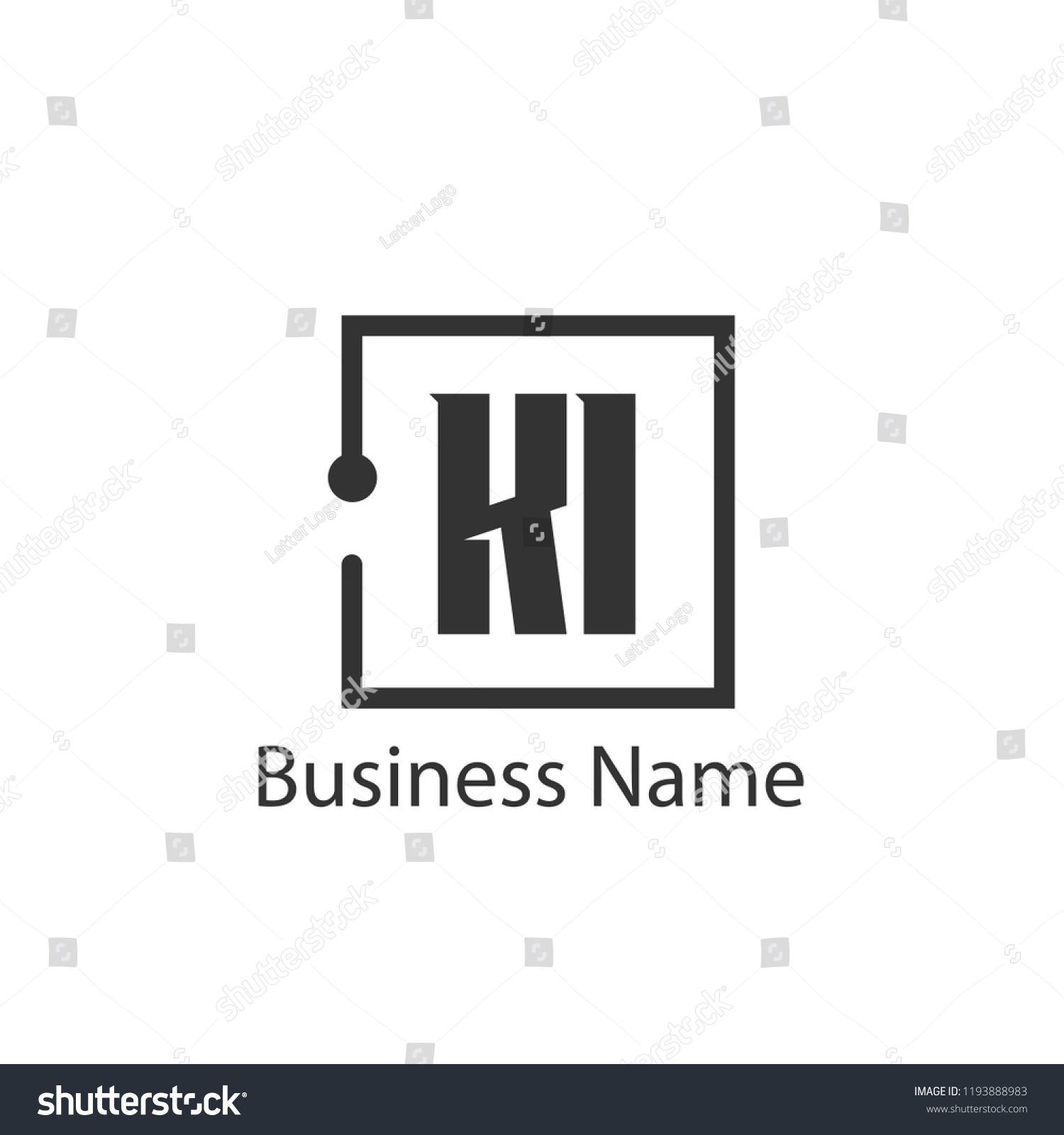 Initial Letter Ki Logo Template Design Stock Vector (Royalty Free ...