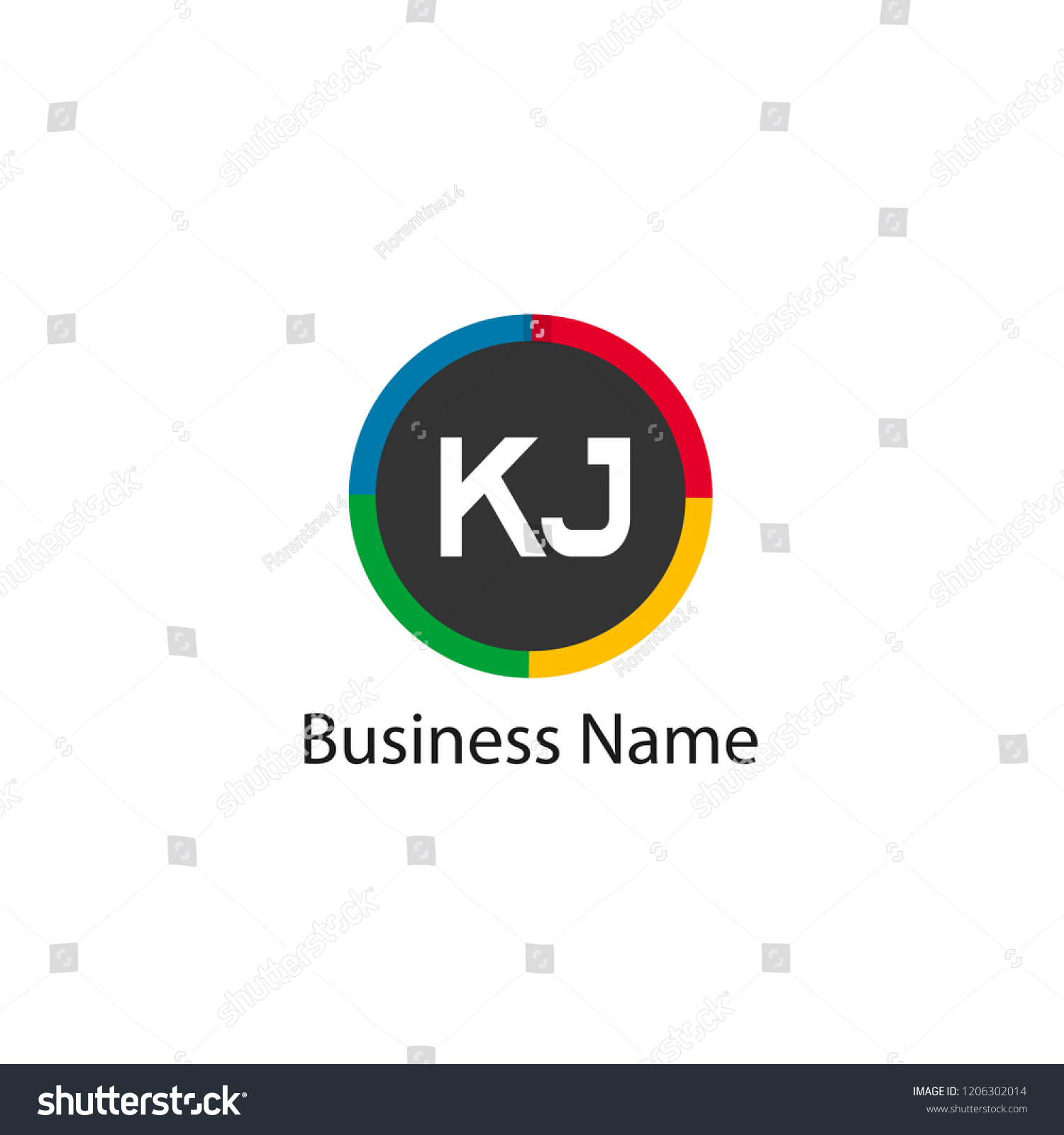 Initial Letter Kj Logo Template Design Stock Vector (Royalty Free ...