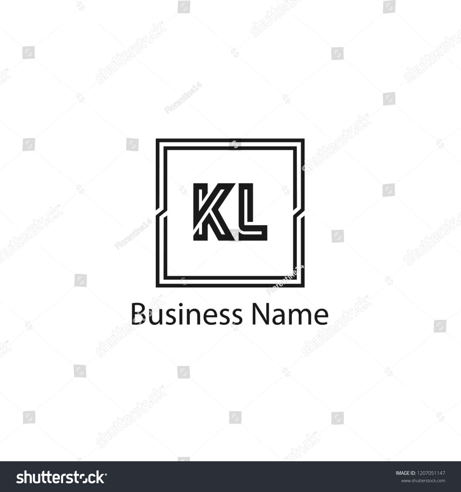 Initial Letter Kl Logo Template Stock Vector (Royalty Free) 1207051147