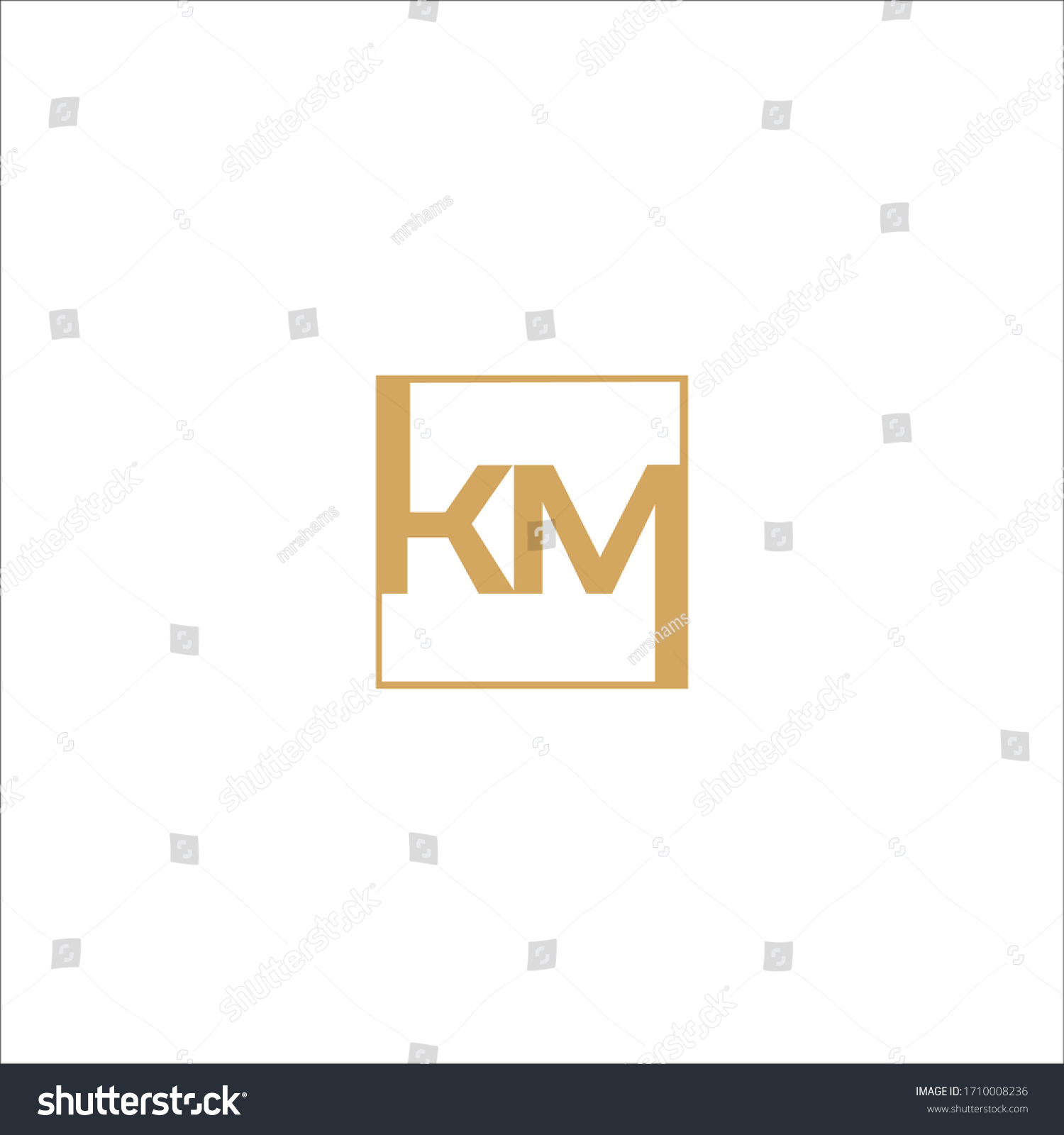Initial Letter Km Logo Mk Logo Stock Vector (Royalty Free) 1710008236
