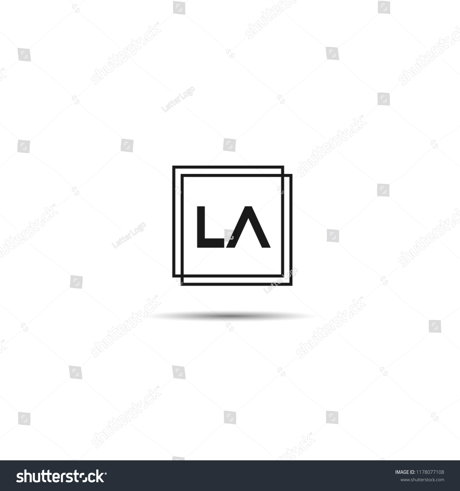 Initial Letter La Logo Template Design Stock Vector (Royalty Free ...