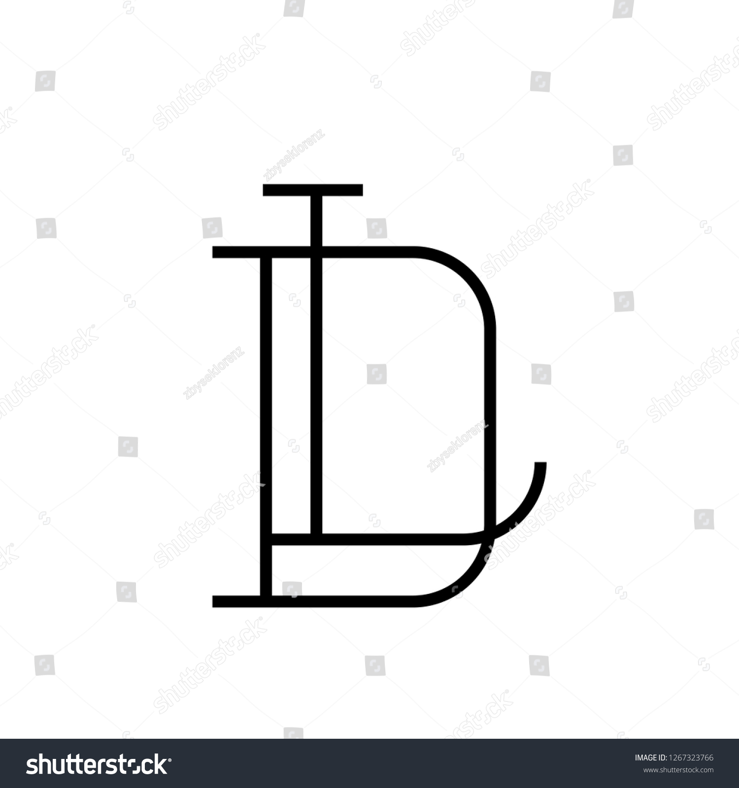 Initial Letter Ld Logo Template Design Stock Vector (Royalty Free ...