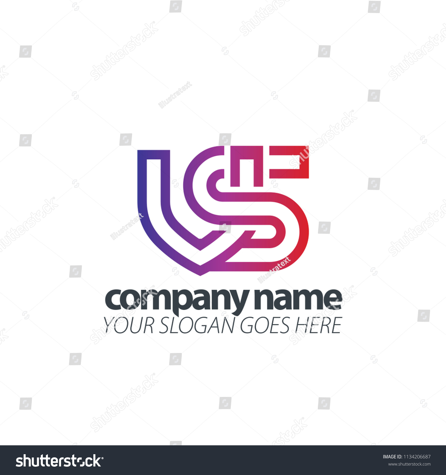 Initial Letter Linked Design Logo Stock Vector (Royalty Free ...