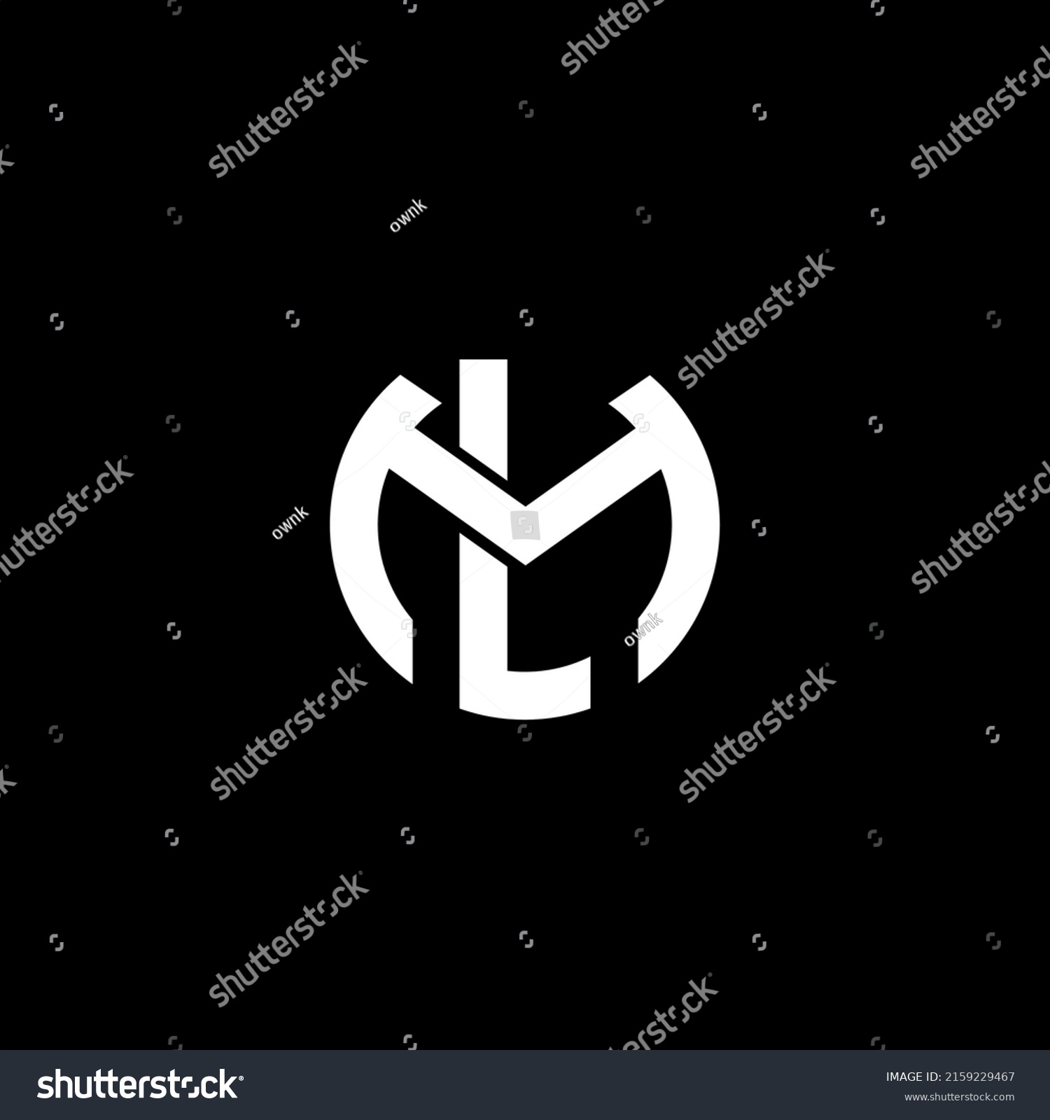 Initial Letter Lm Monogram Logo Template Stock Vector (Royalty Free ...