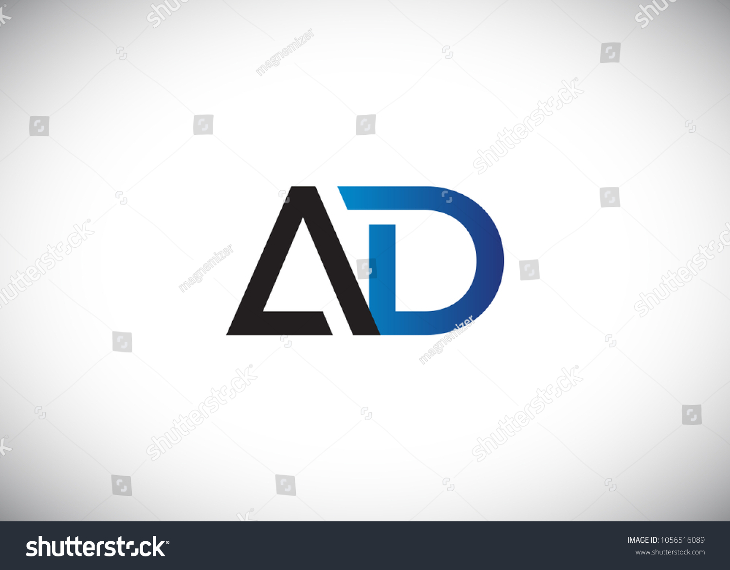 Initial Letter Logo Ad Da Logo Stock Vector (Royalty Free) 1056516089 ...