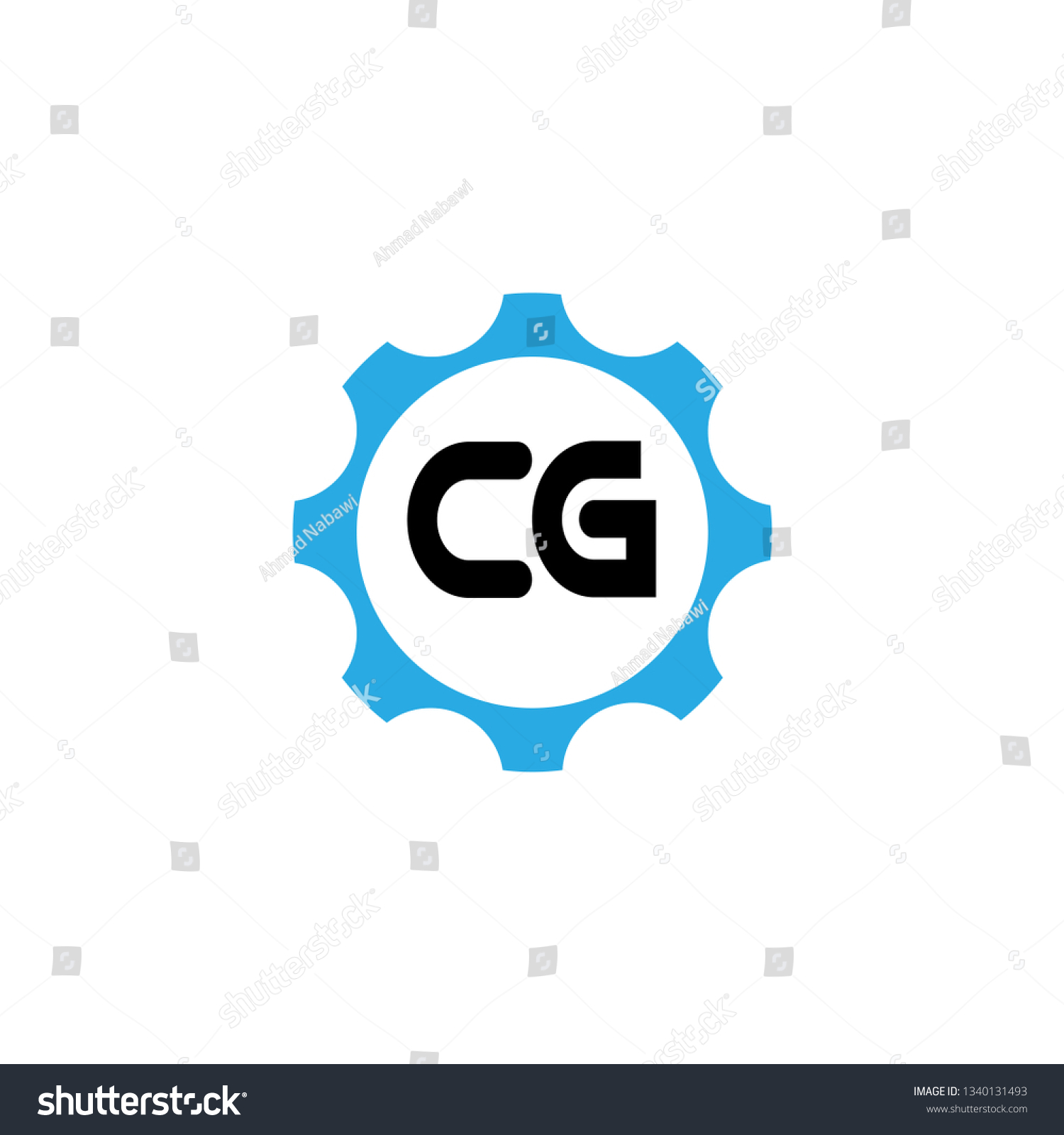 Initial Letter Logo Cg Template Vector Stock Vector (Royalty Free ...
