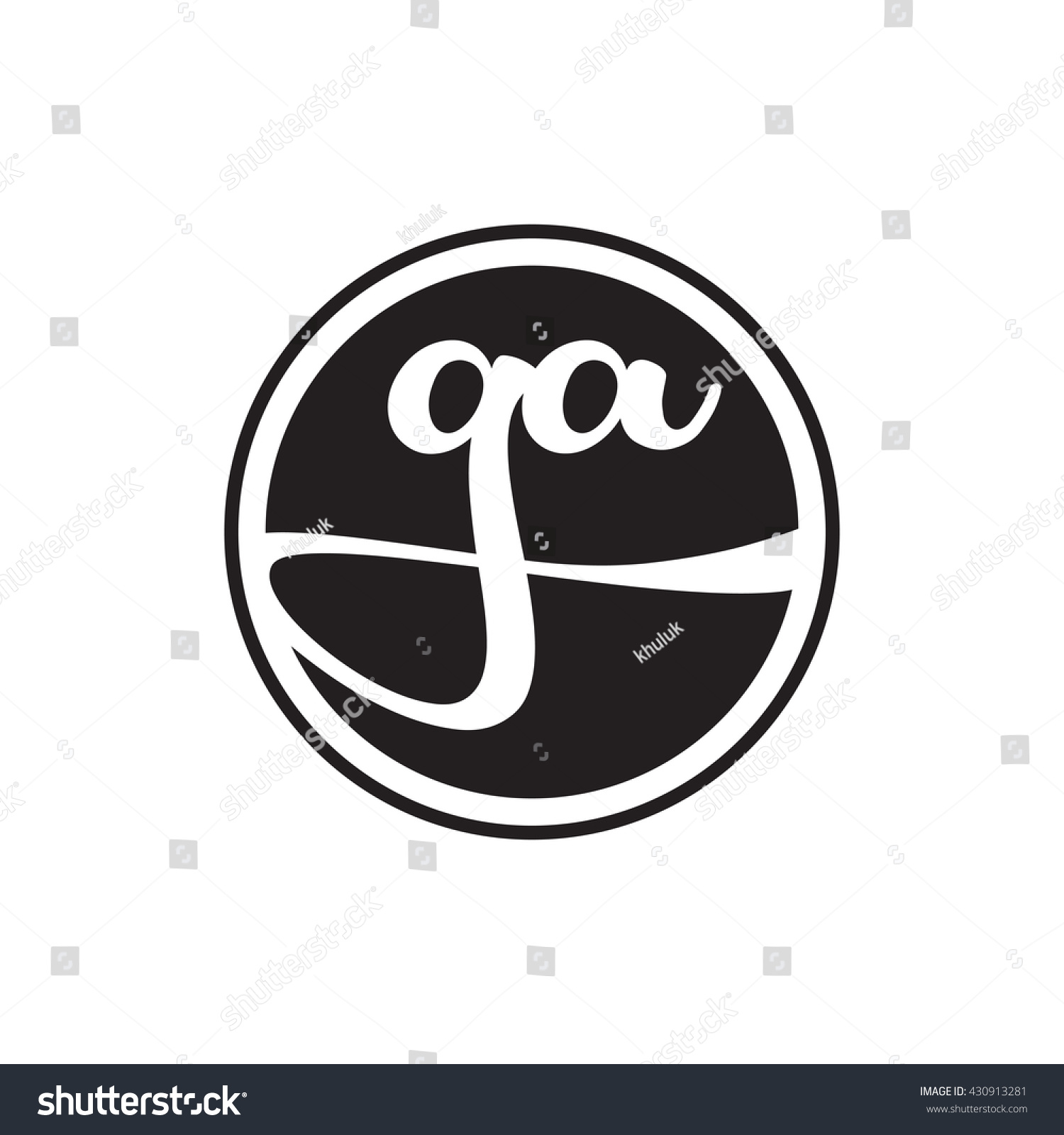 Initial Letter Logo Circle Ring Ga Stock Vector (Royalty Free ...