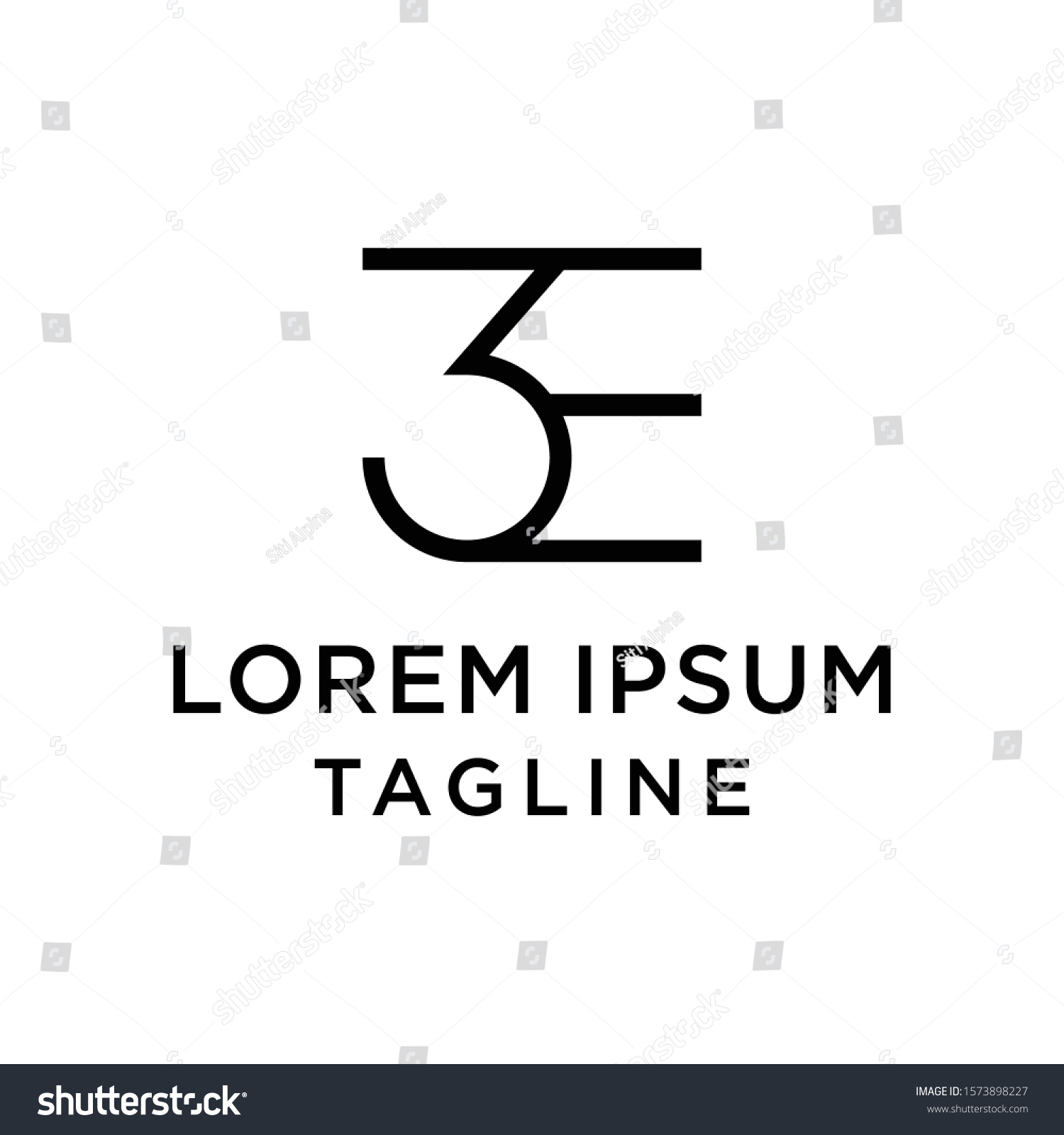 45 3e letter logo Images, Stock Photos & Vectors | Shutterstock