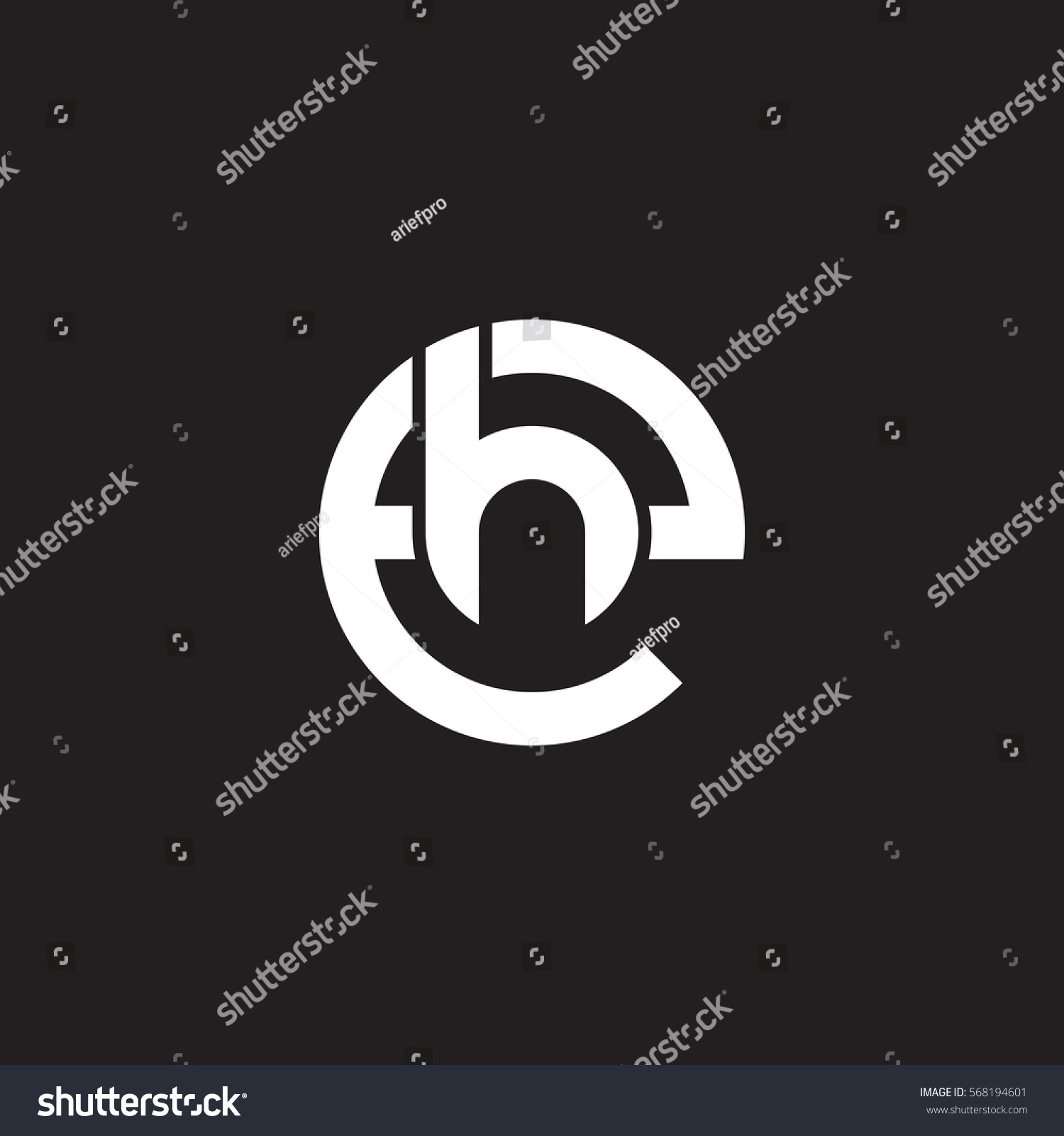 Initial Letter Logo Eh He H Stock Vector (Royalty Free) 568194601