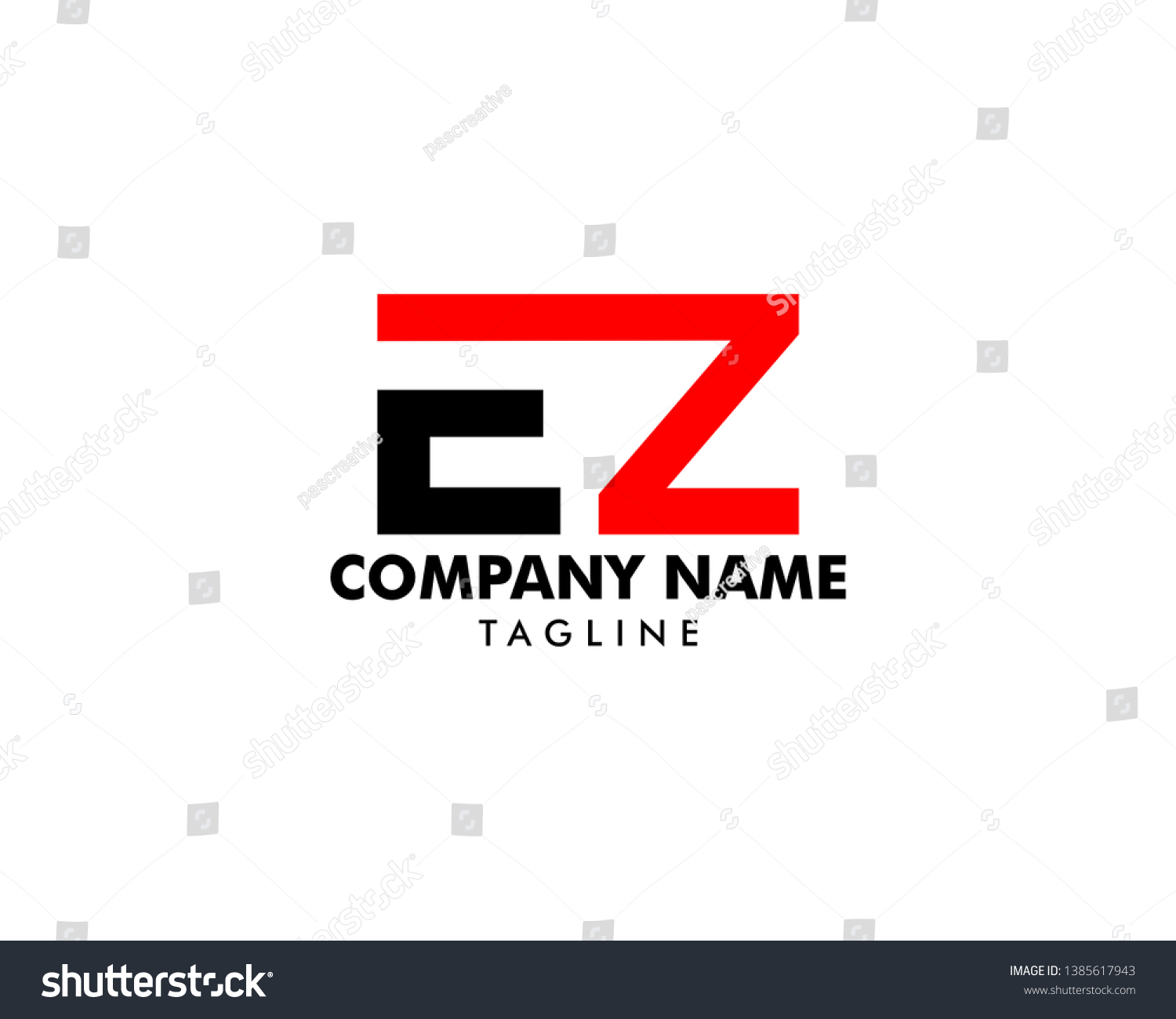 Initial Letter Logo Ez Template Vector Stock Vector (Royalty Free ...