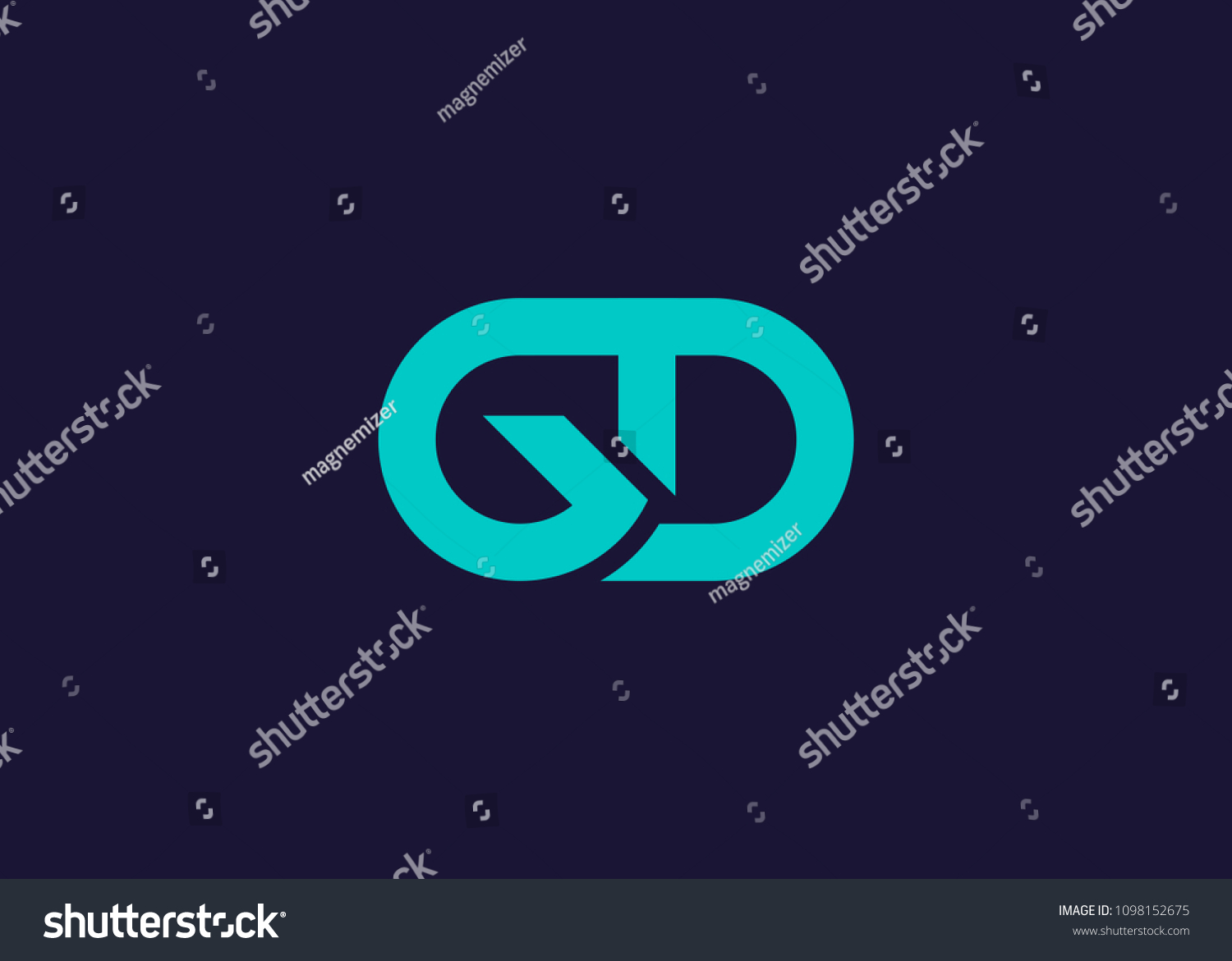 Initial Letter Logo Gd Logo Template Stock Vector (Royalty Free ...
